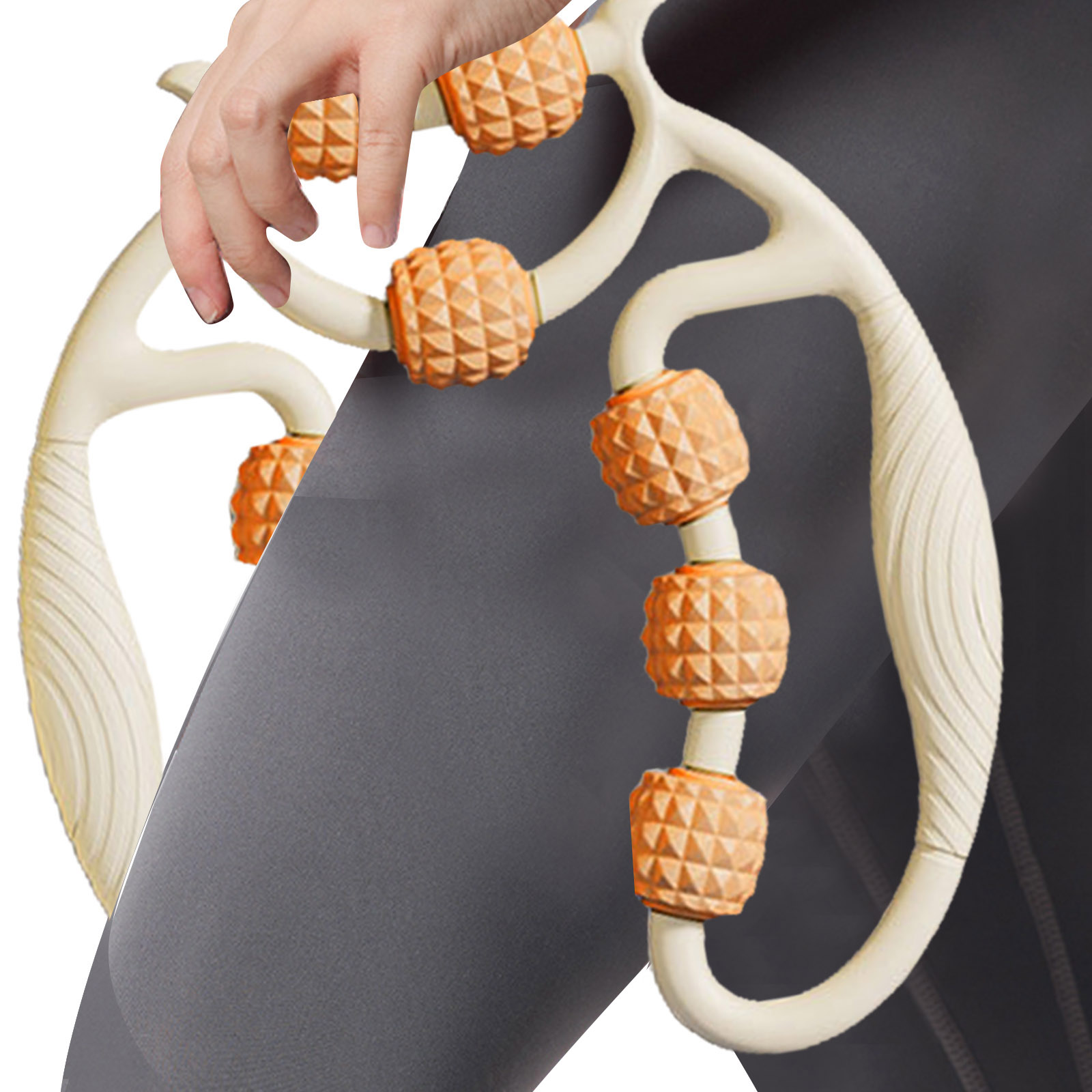 Massage Roller 9 Wheel Muscle Roller for Arm and Leg, Muscle Relaxation ...