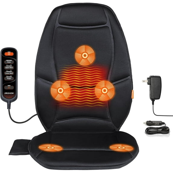 Massage Seat Cushion with Heat,Back Massager for Chair Back Massager ...