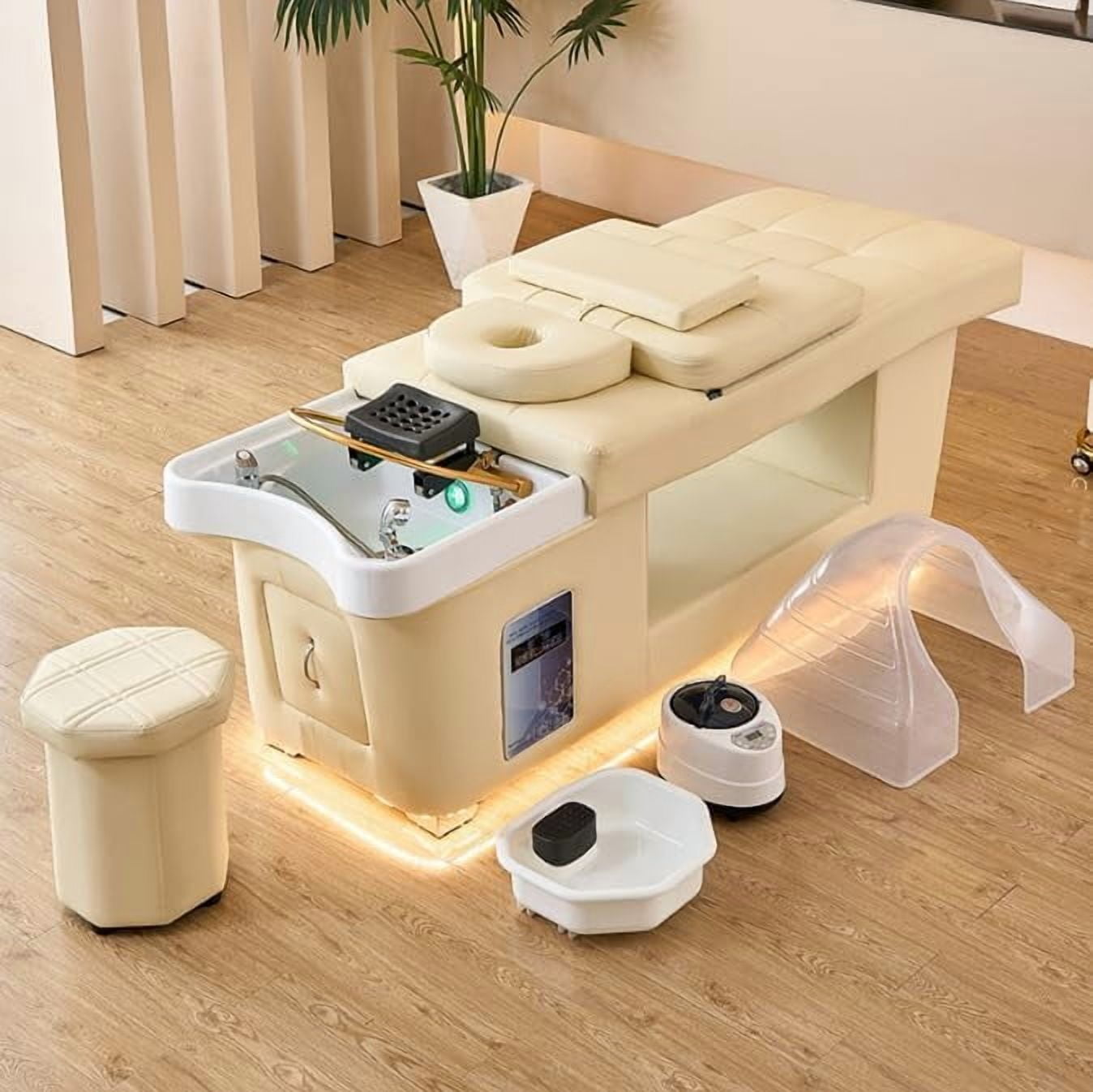 Massage Shampoo Bed,Multifunctional Head Treatment Bed,Supports Water ...