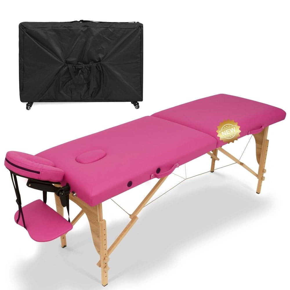 Massage Table 84 Inches Long Portable with Carry Case Table - Fushia ...
