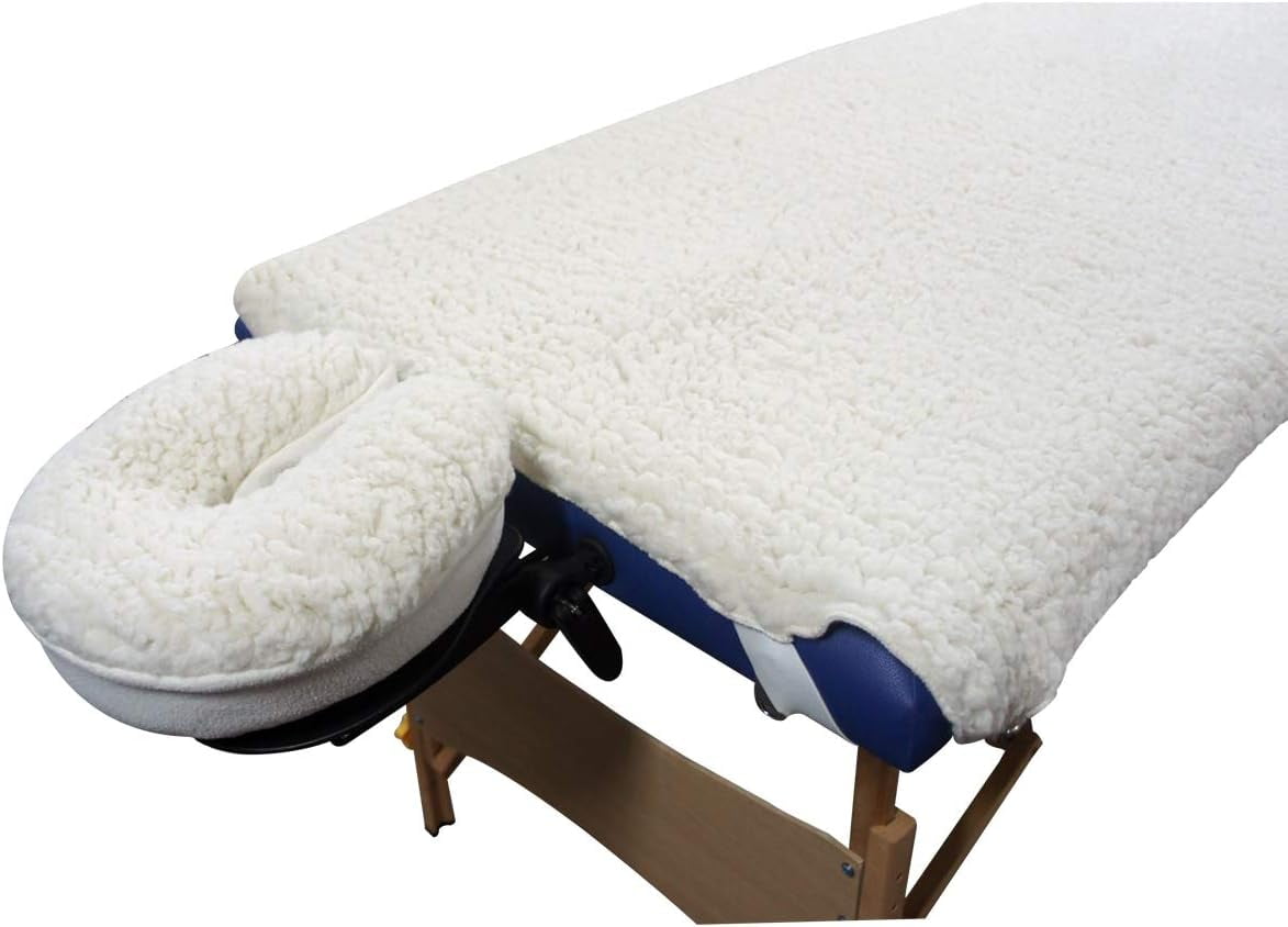 Massage Table Fleece Pad - 2-Piece Massage Table Topper and Face Rest ...