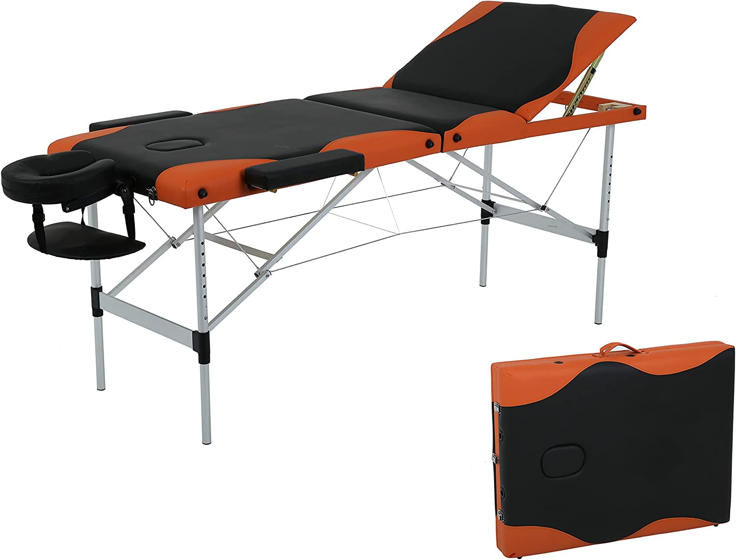 Massage Tables Portable Lash Bed 73 inch Aluminium Tattoo Table Height ...