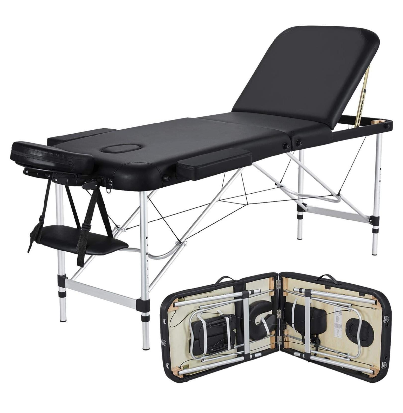 Massage Tables Portable Table Adjustable Lash Bed Aluminium 3 Folding ...