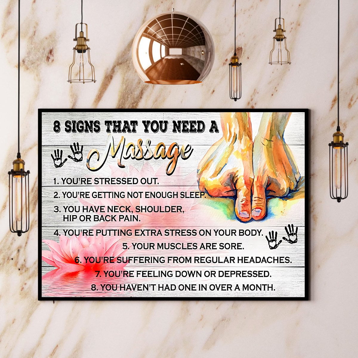 Massage Therapist 8 Signs That You Need A Massage Paper Poster No Frame ...