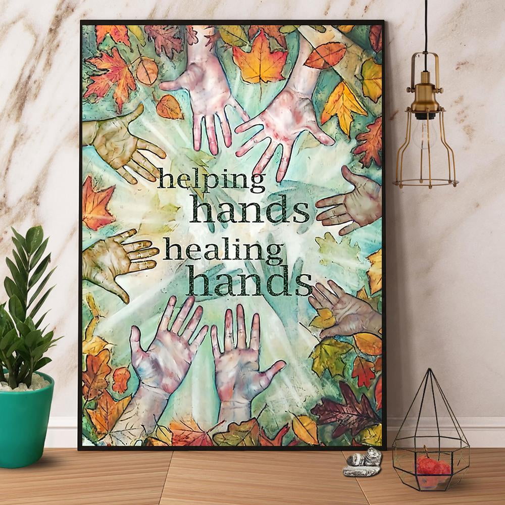 Massage Therapist Helping Hands Healing Hands Paper Poster No Frame ...