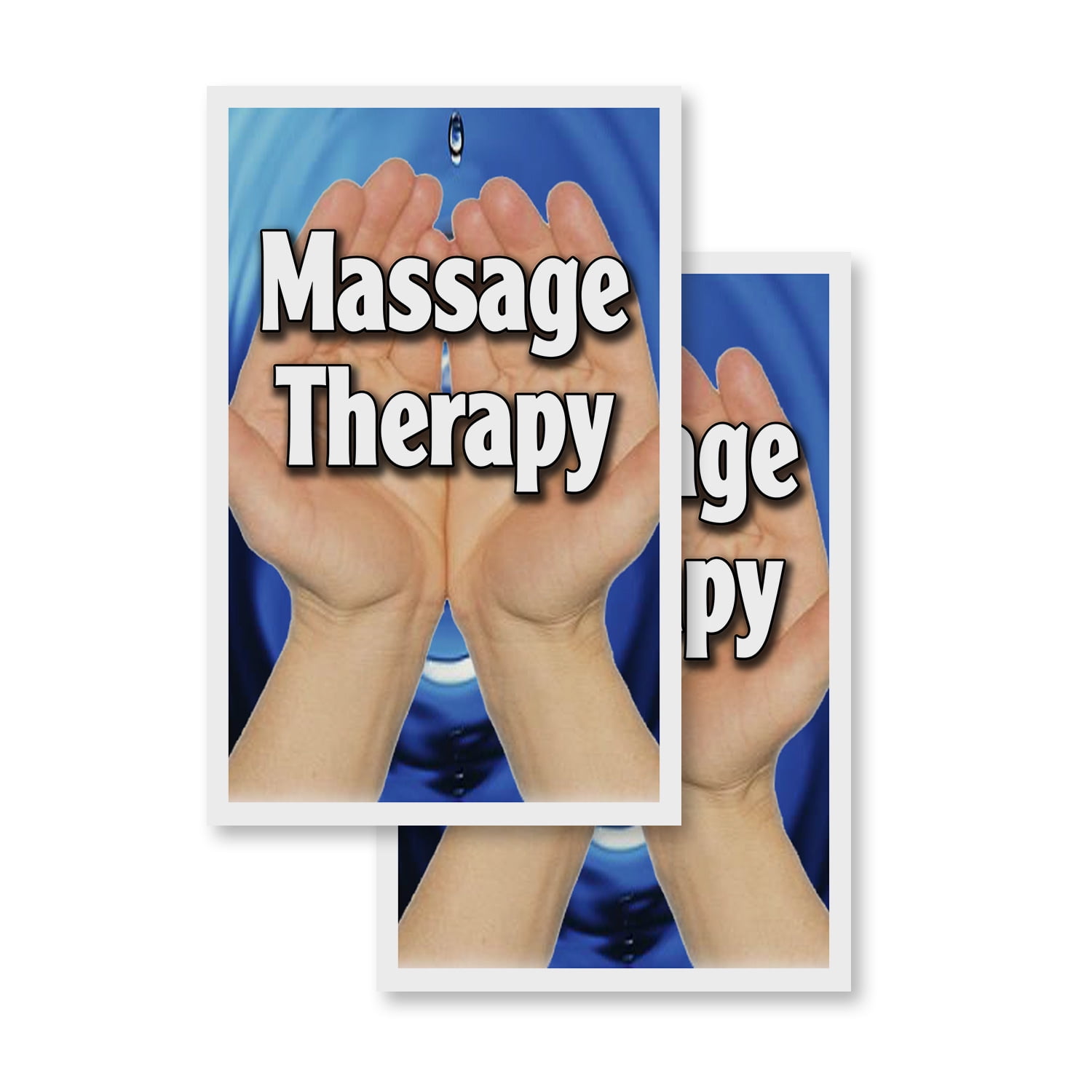 Massage Therapy (2-PACK) 24" x 36" Vinyl Decals | Sign Insert Peel ...