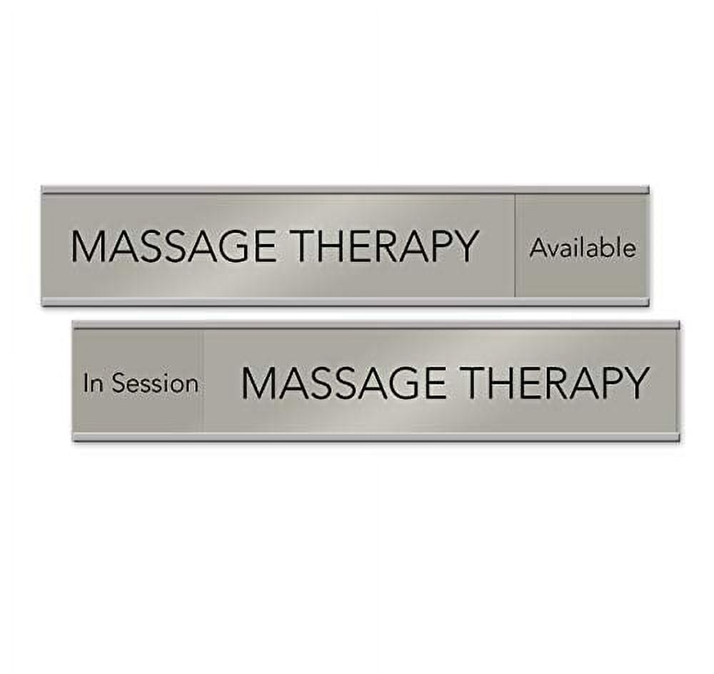 Massage Therapy Room Slider Sign, 10" x 2" "Available/ In Session ...