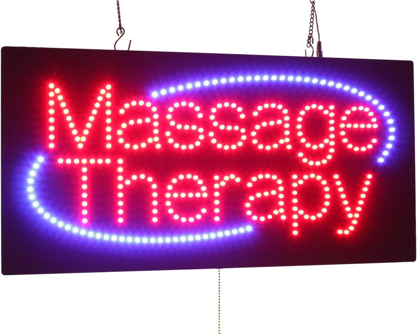 Massage Therapy Sign, 24"x12", 60x30cm, TOPKING, LED, Neon, Florescent ...