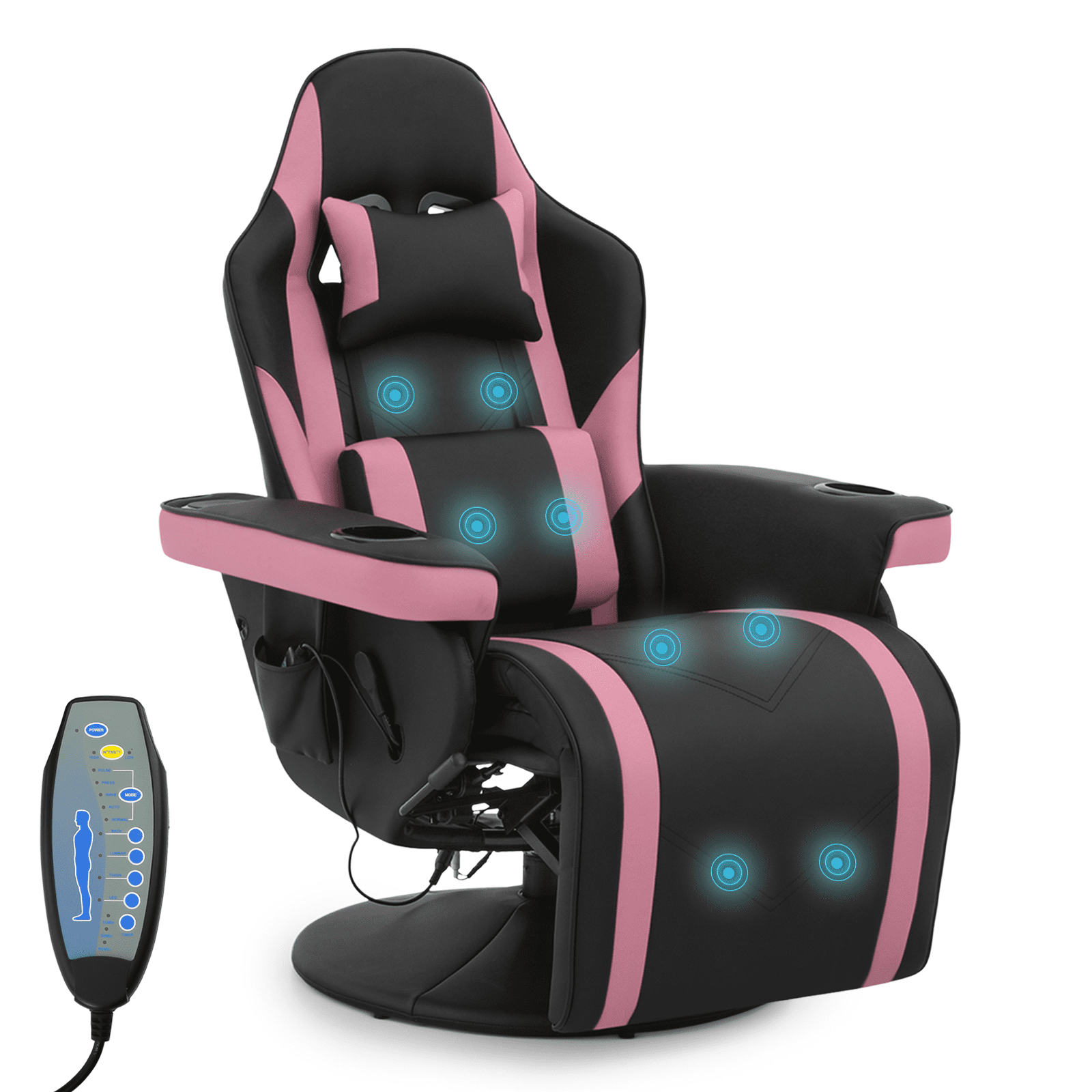 BEZT Massage Video Gaming Recliner Chair, Ergonomic Computer Desk Chair ...