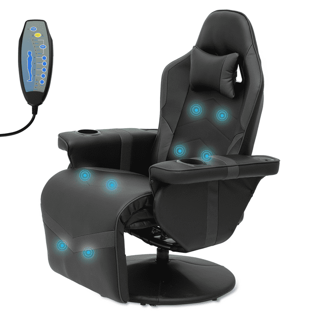 BEZT Massage Video Gaming Recliner Chair, Ergonomic Computer Desk Chair ...