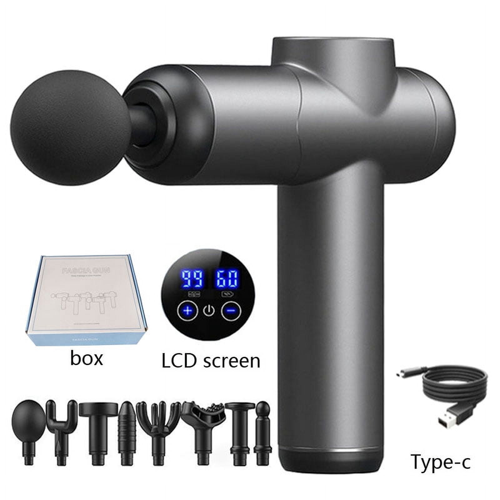 Massage gun lcd screen electric fascia gun for neck foot body deep body ...
