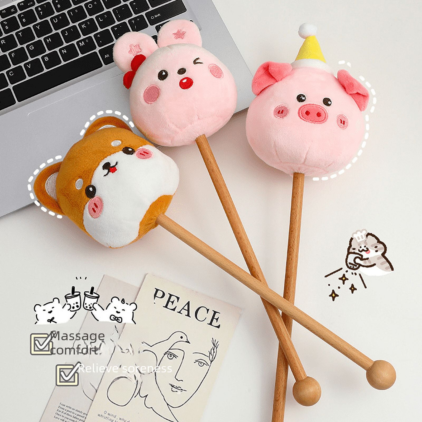 Massage hammer hammer stick cartoon cute plush small hammer neck ...