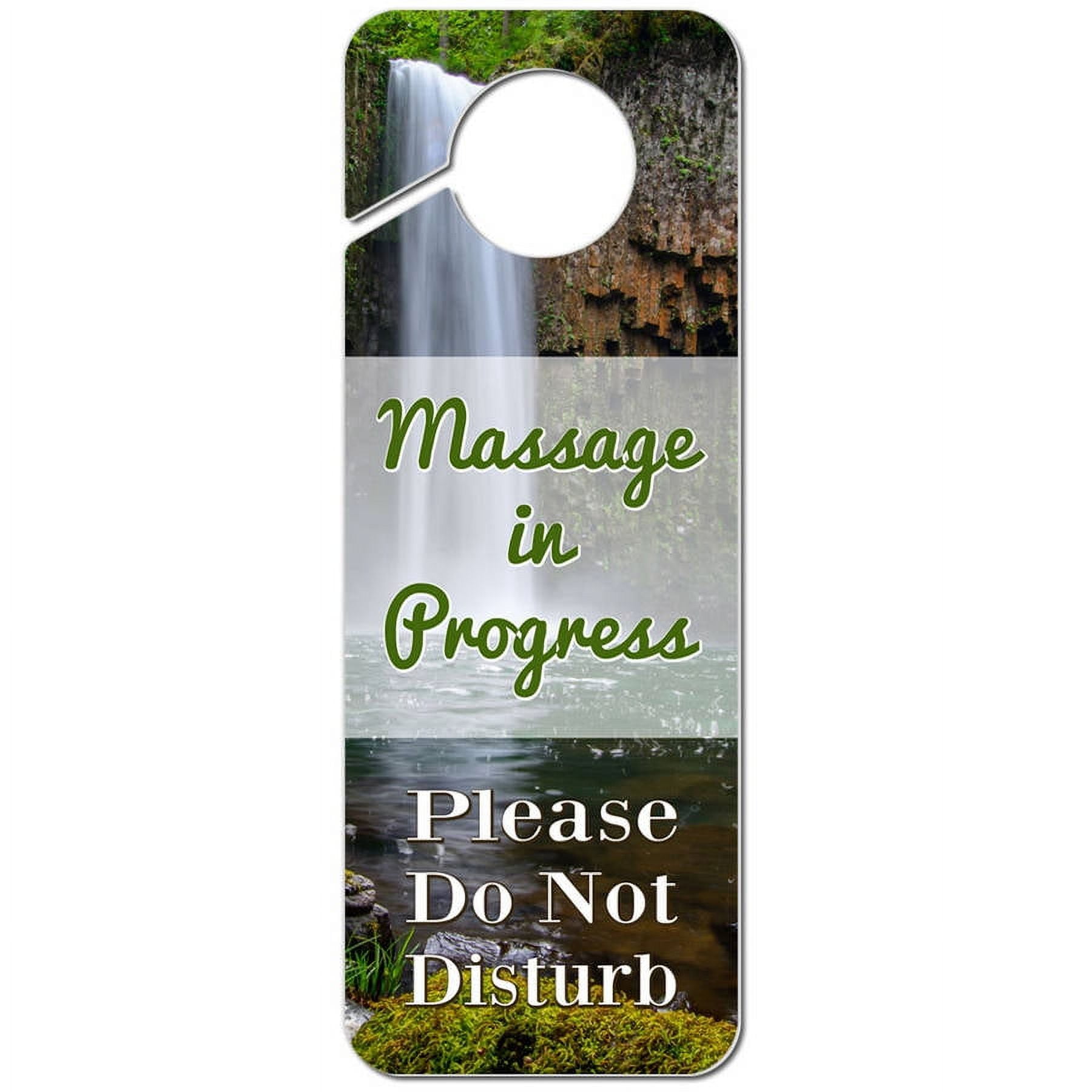 Massage in Progress Please Do Not Disturb Single Waterfall Plastic Door ...