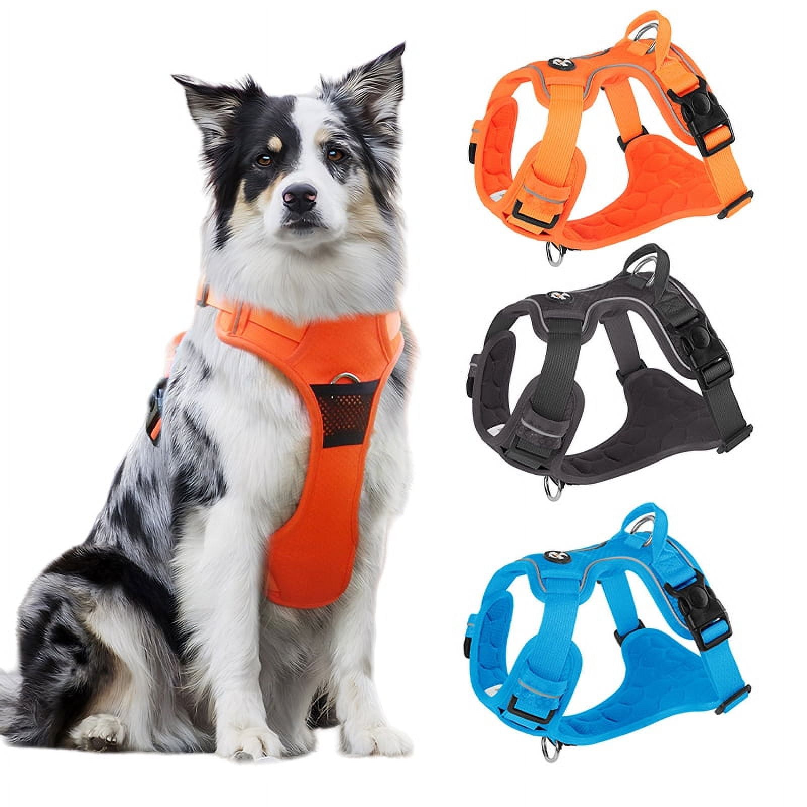 Massageable Dog Harness Reflective Adjustable Vest Harnesses for Small ...