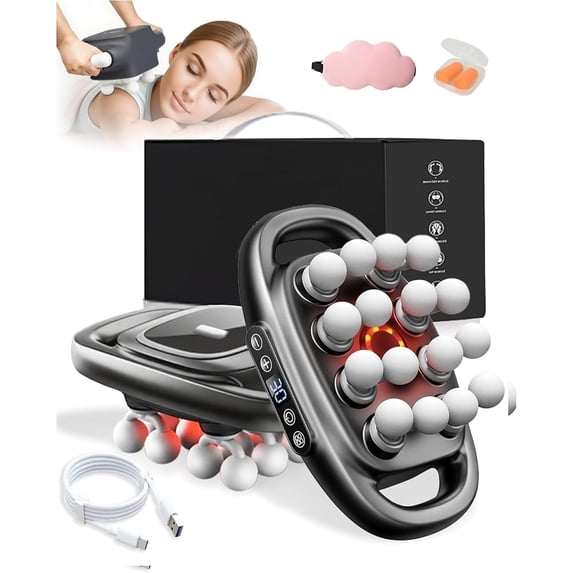 Massager - 16 Head Massage Gun Deep Tissue with 30 Intensity Levels & 3 ...