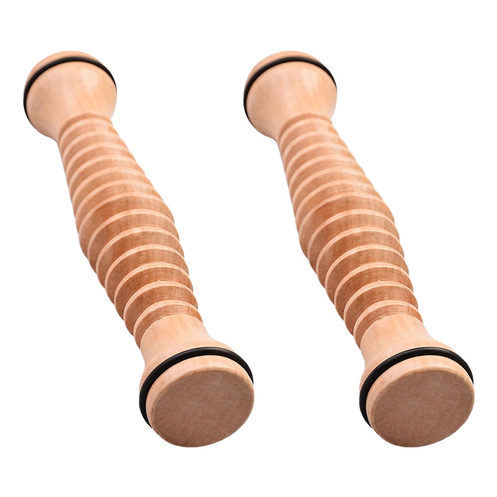 Massager for Home 2 Pcs Wooden Stick Scroll Wheel Foot Feet Electric ...