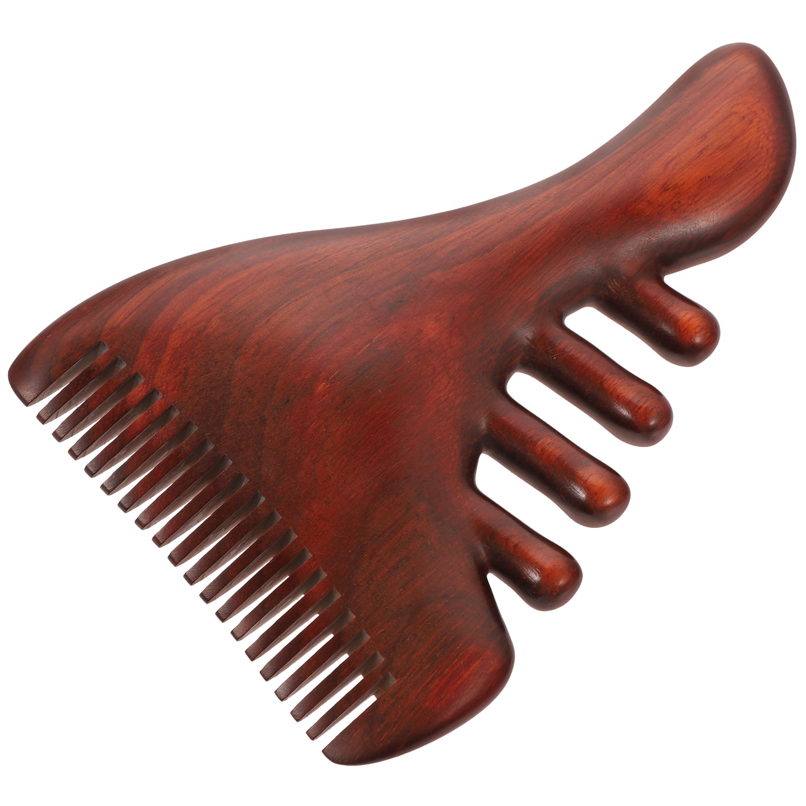 Brown Sandalwood Hair Comb for Massage with Wide Tooth Design ...