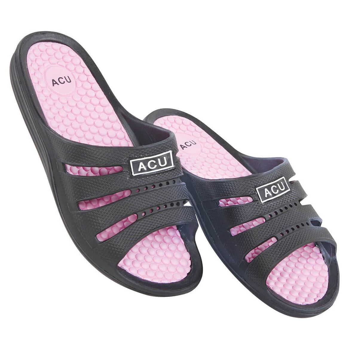 Massaging Comfort Slides, Waterproof Slip On Sandals, Womens, Size 5 ...