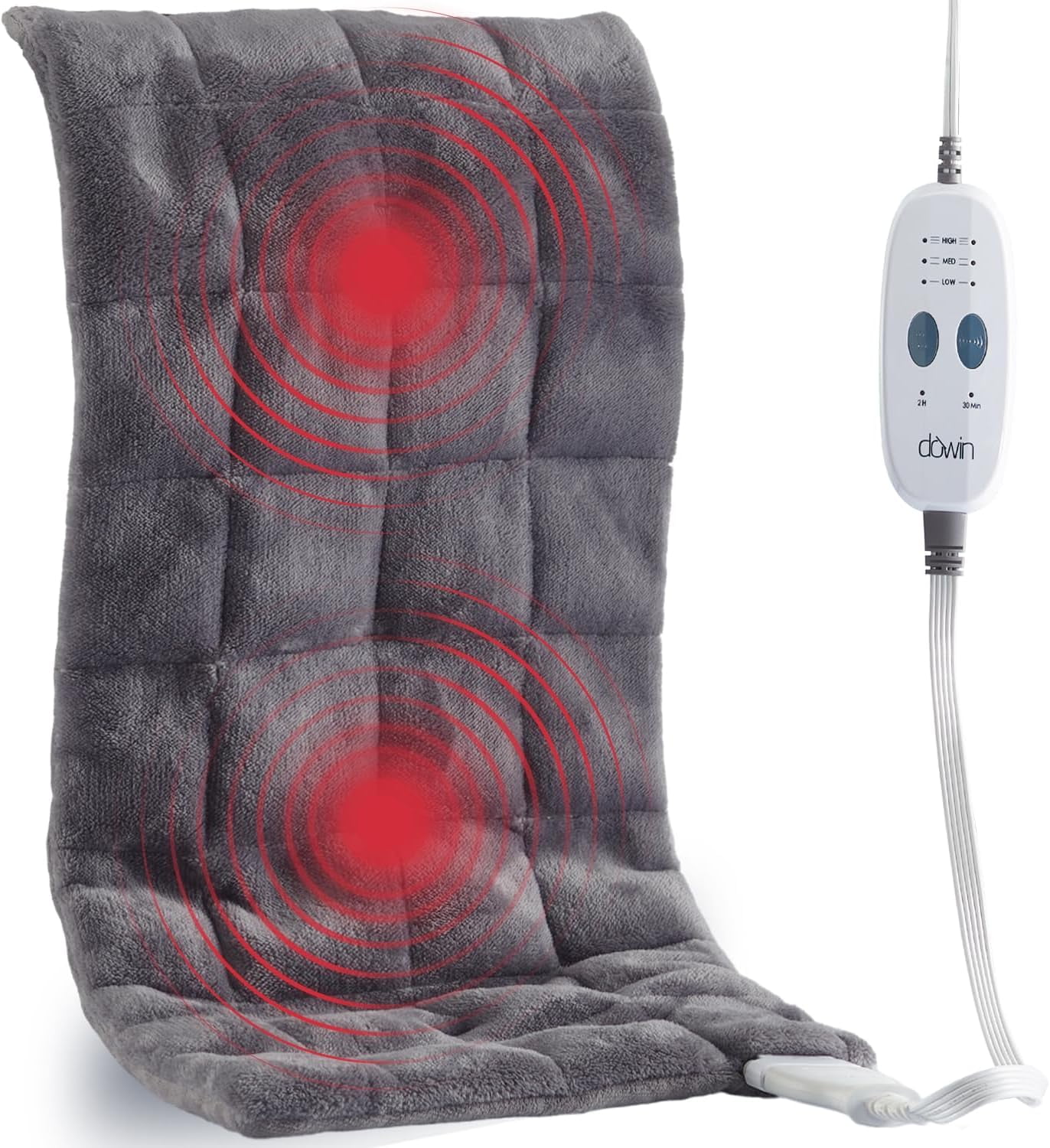 Massaging Heating Pad for Back Pain Relief, Weighted Heating Pads for ...