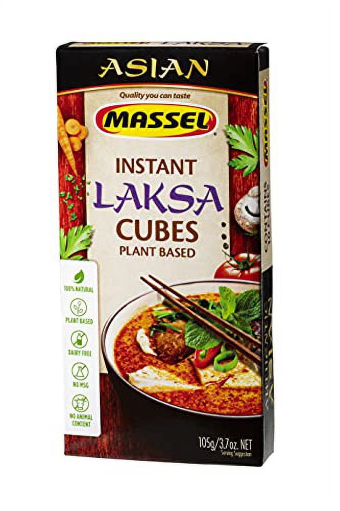 Massel Instant Laksa Bouillon Broth Cubes - No MSG, Gluten-Free Soup Base - Bulk Pack (6 x 105g ...