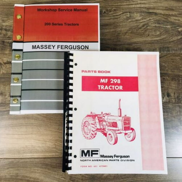 Massey Ferguson 298 Tractor Service Parts Manual Repair Shop Set ...