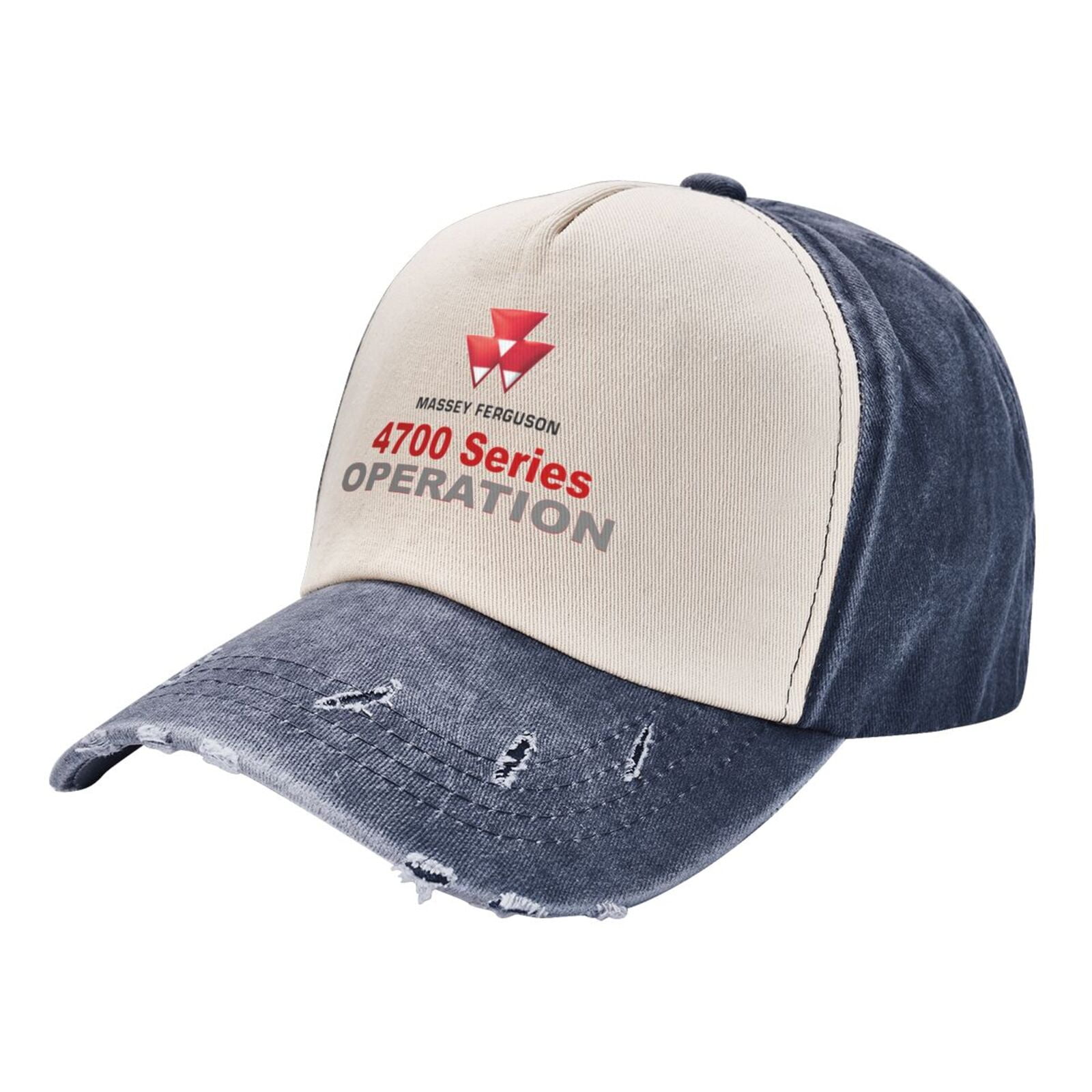 Massey Ferguson 4700 Flags Cowboy Collision Color Washed Baseball Cap ...