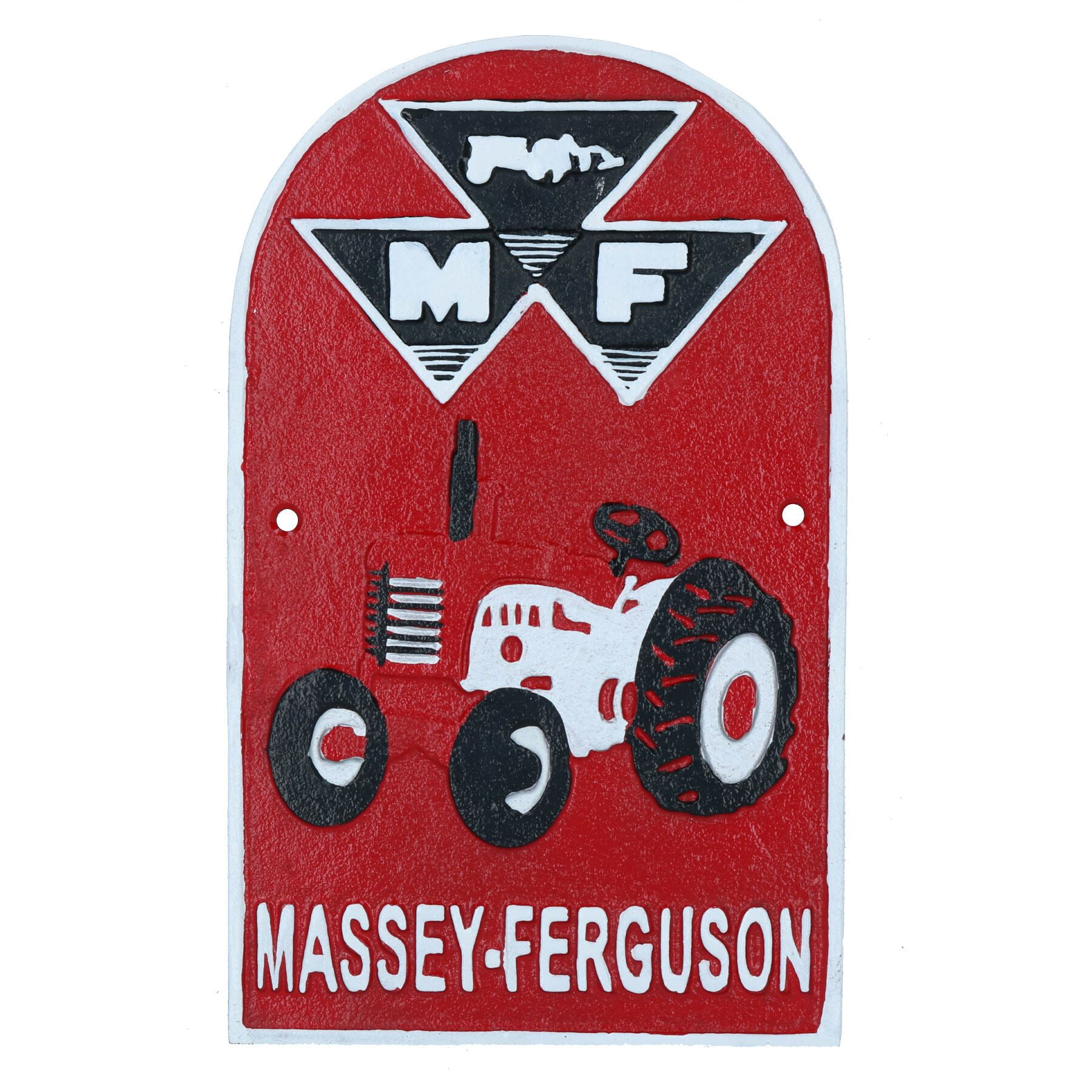 Massey Ferguson Tractor Cast Iron Sign Plaque Farm Wall Garage Shop ...