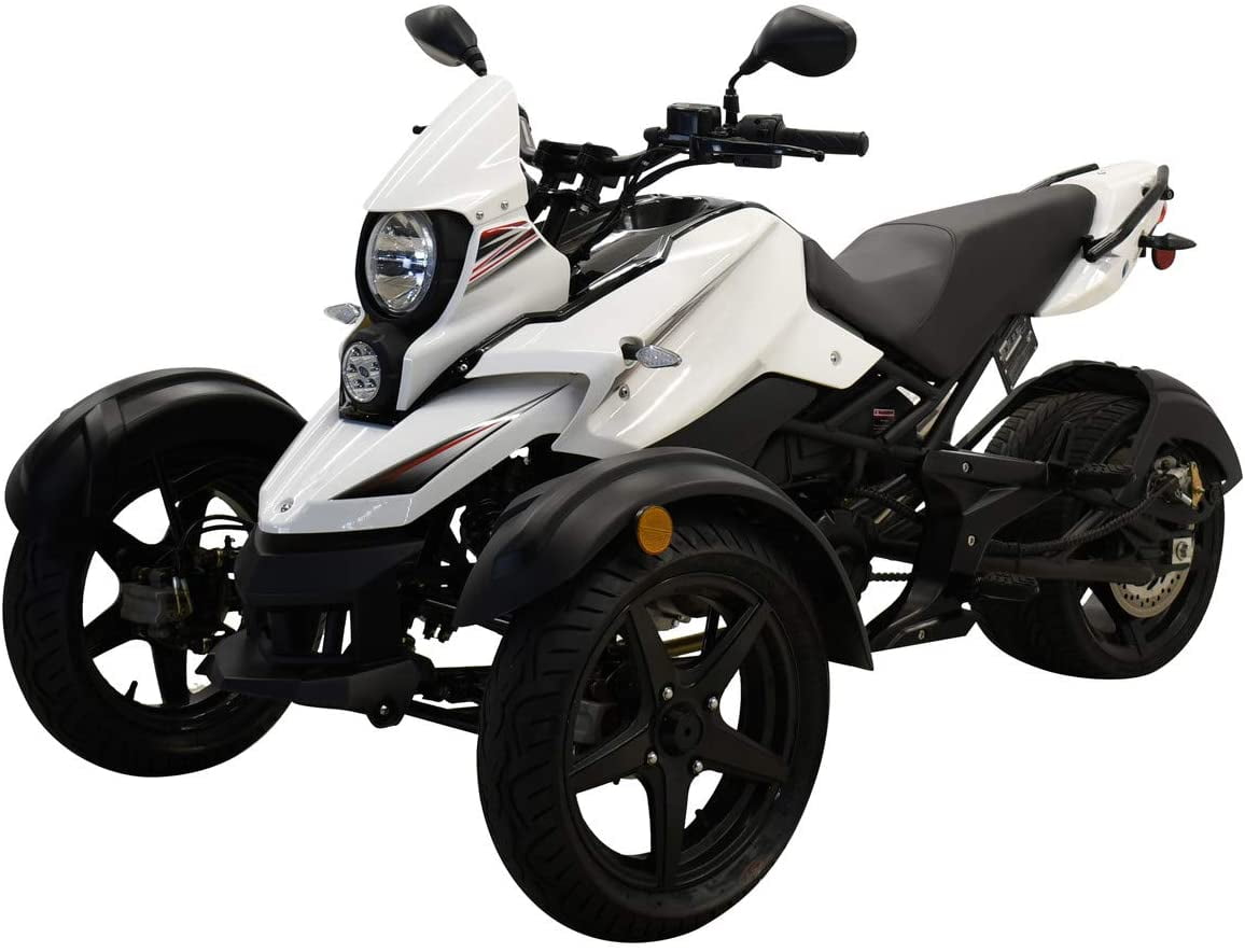 Massimo 3 Wheel Spider 200 On Road Street Trike Legal (White) - Walmart.com