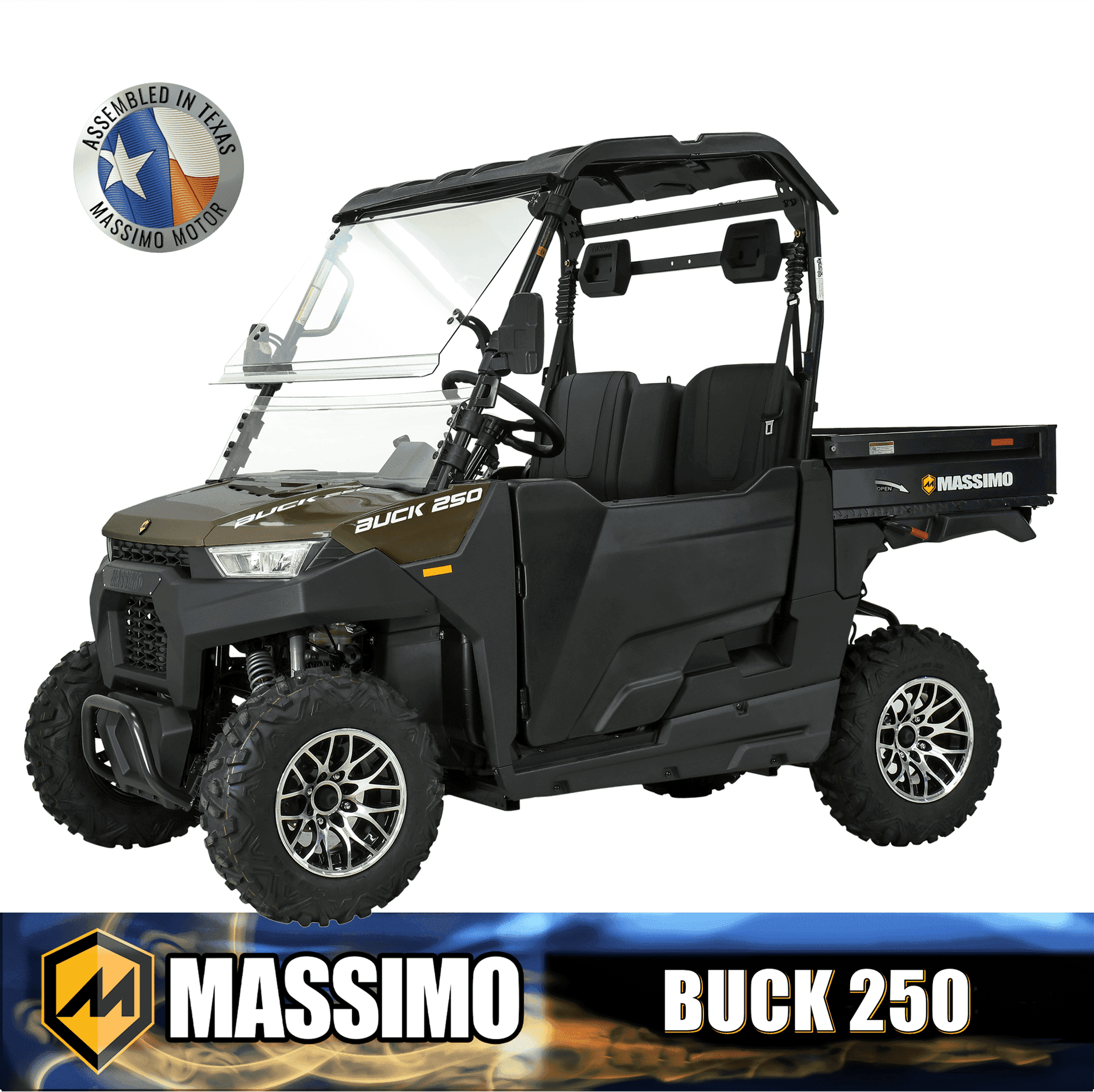 Massimo Buck 250 UTV (Green) - Gas Side Utility Four Wheeler - Walmart.com