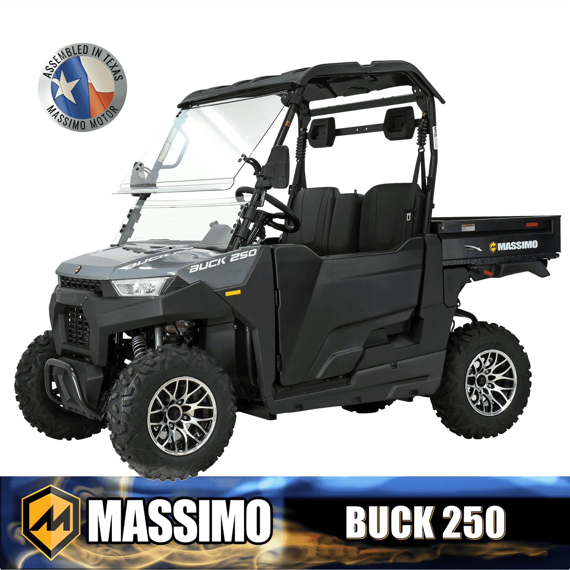 Massimo Buck 250 Compact Utility UTV in Gris - Walmart.com