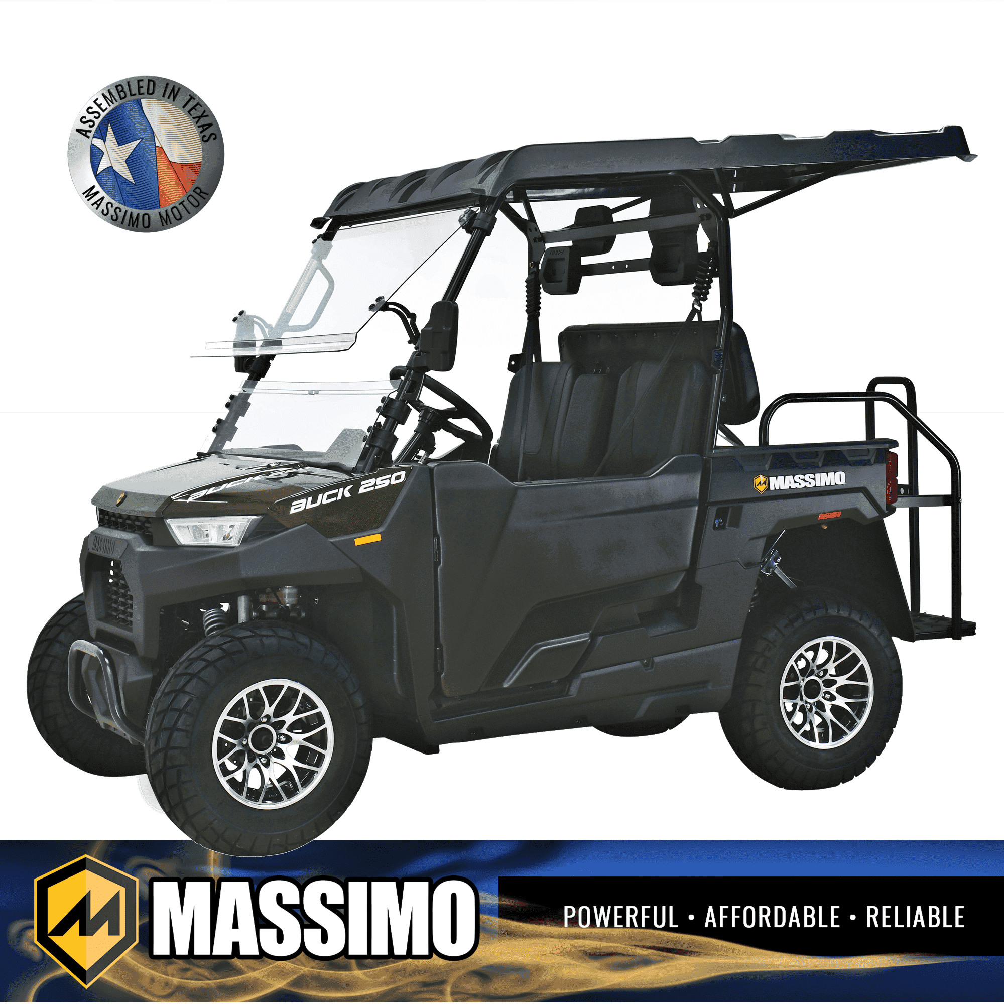 Massimo Buck 250X Side by Side 2WD 177cc EFI 12hp, Gas Golf Cart UTV ...
