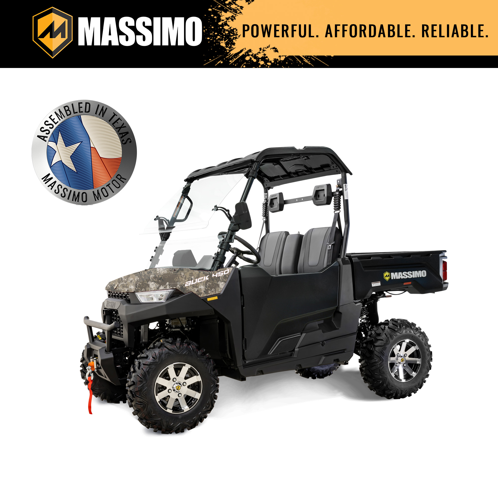 Massimo 352cc 4WD ATV with EFI, 4 Stroke Engine and 25HP - Camouflage ...