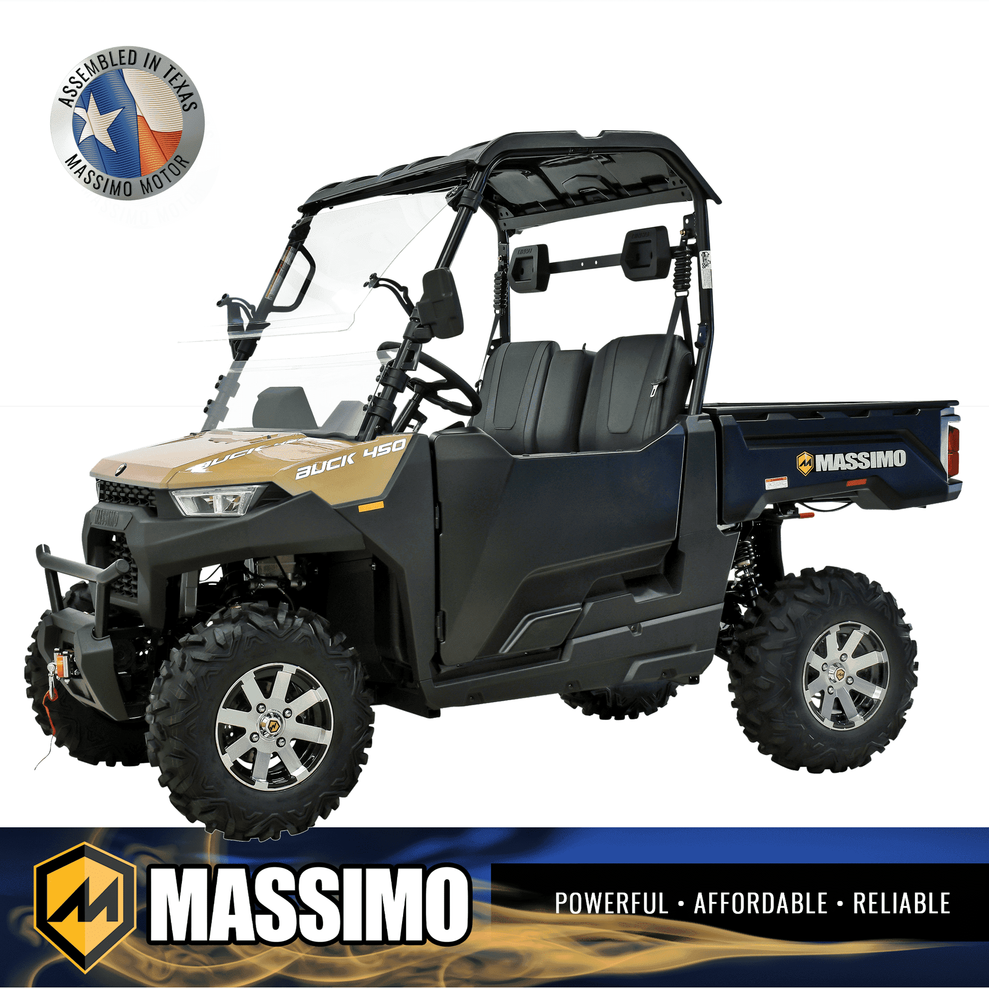 Massimo Buck 450 Side by Side UTV, 4X4, 2 Seats, 25.5 HP, 325cc with ...