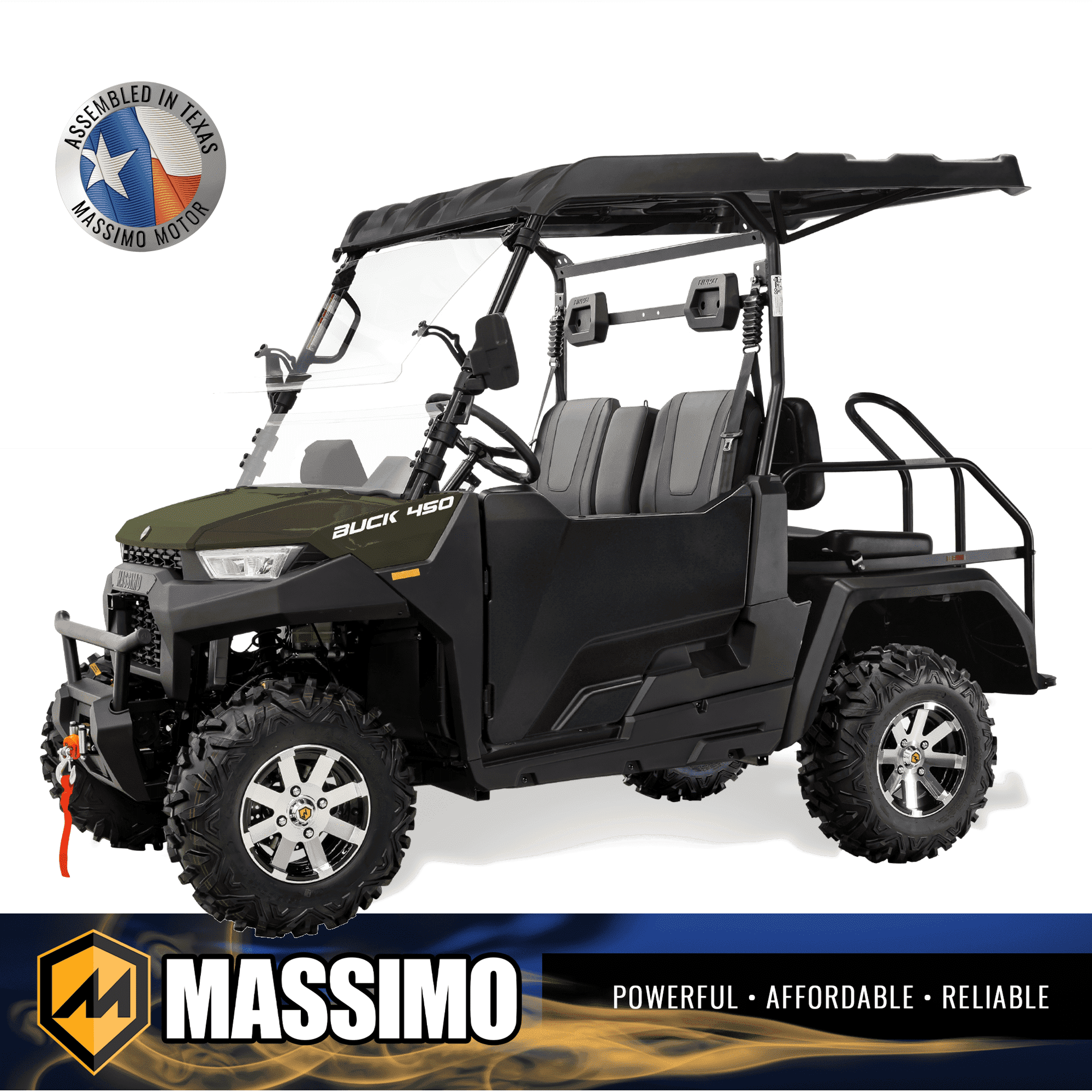 Massimo Buck 450X Side by Side UTV 4 Seat, Golf Cart EFI 4 Stroke 352cc ...