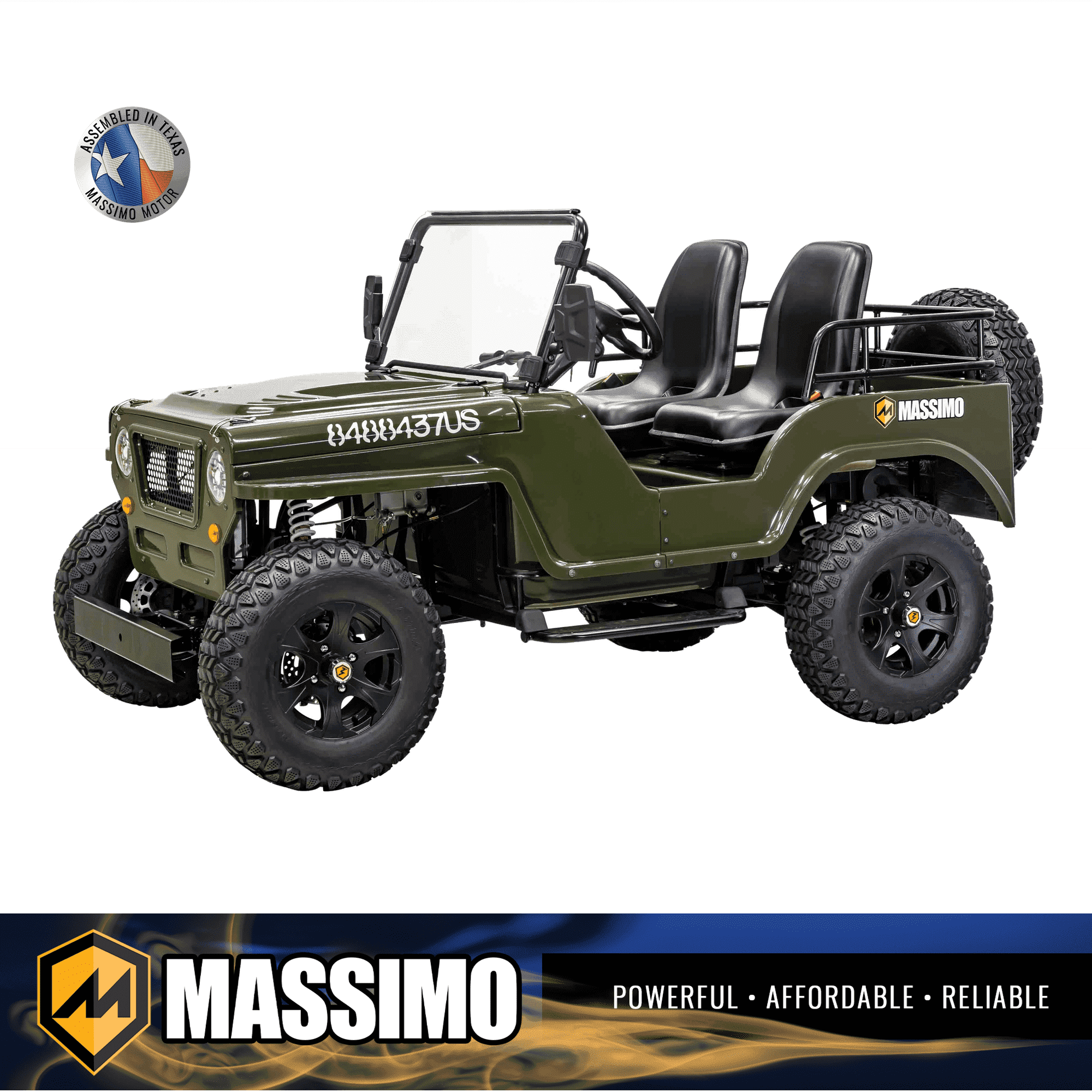 Massimo GKD350 Military 2 Seater 300cc 18HP 4 Stroke Automatic - Green ...