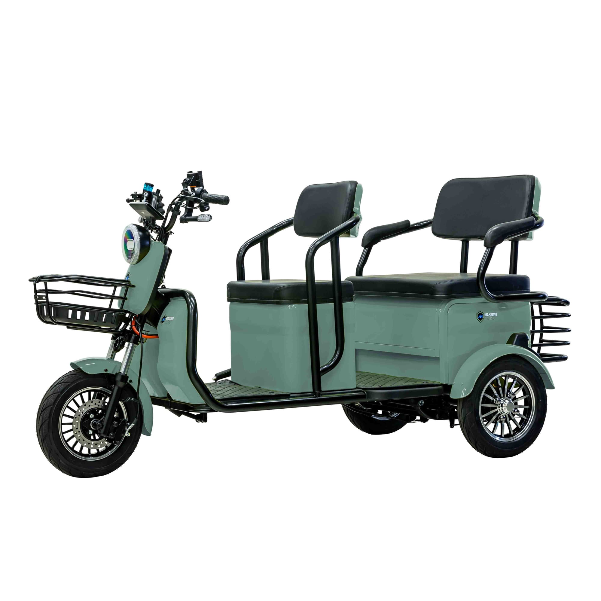 Massimo MGC 800W 3-Seat (Scooter) with Front and Rear Storage Electric ...