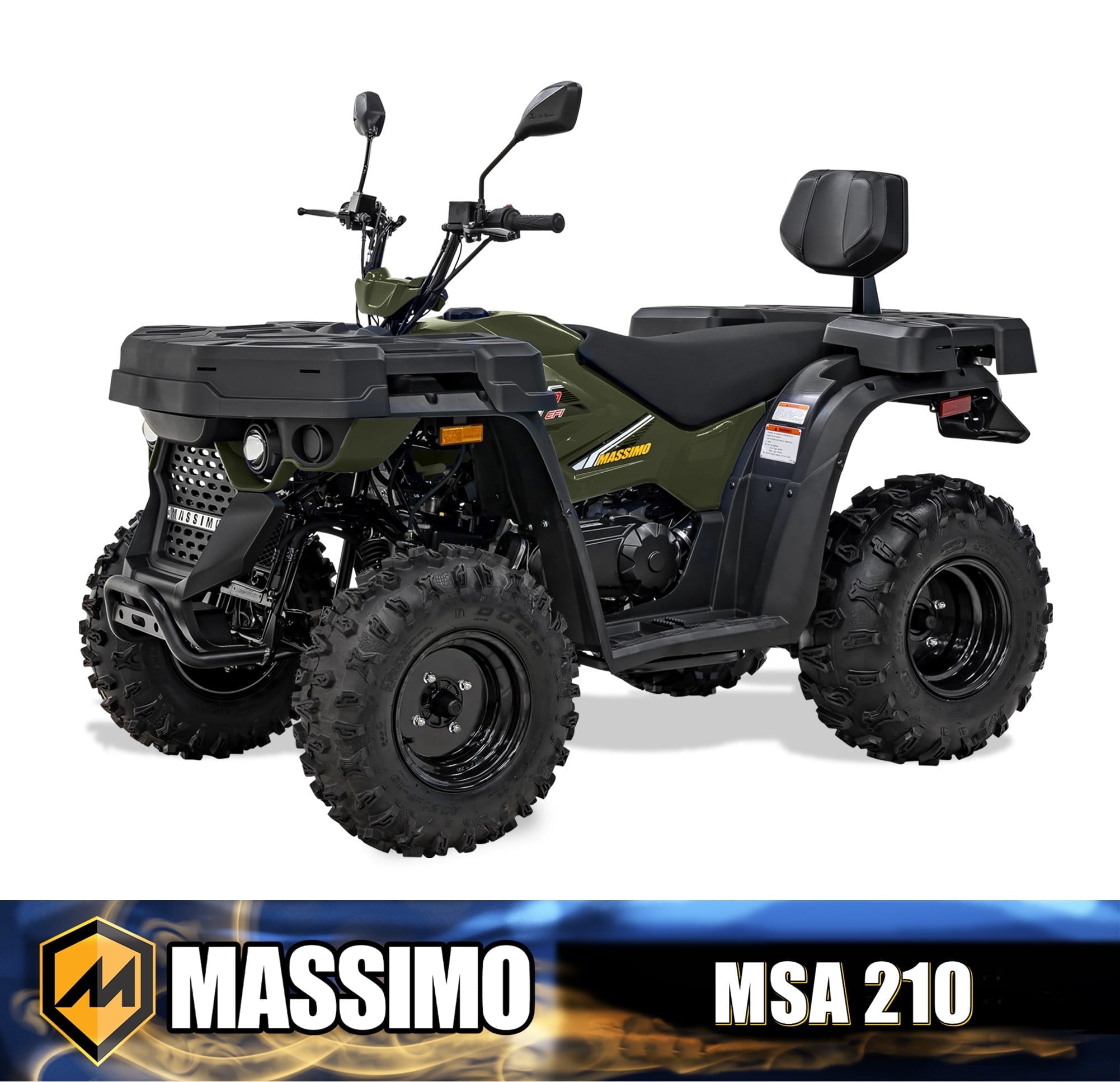 Massimo MSA210 Adult ATV 177cc Quad All-Terrain Vehicle - Green ...