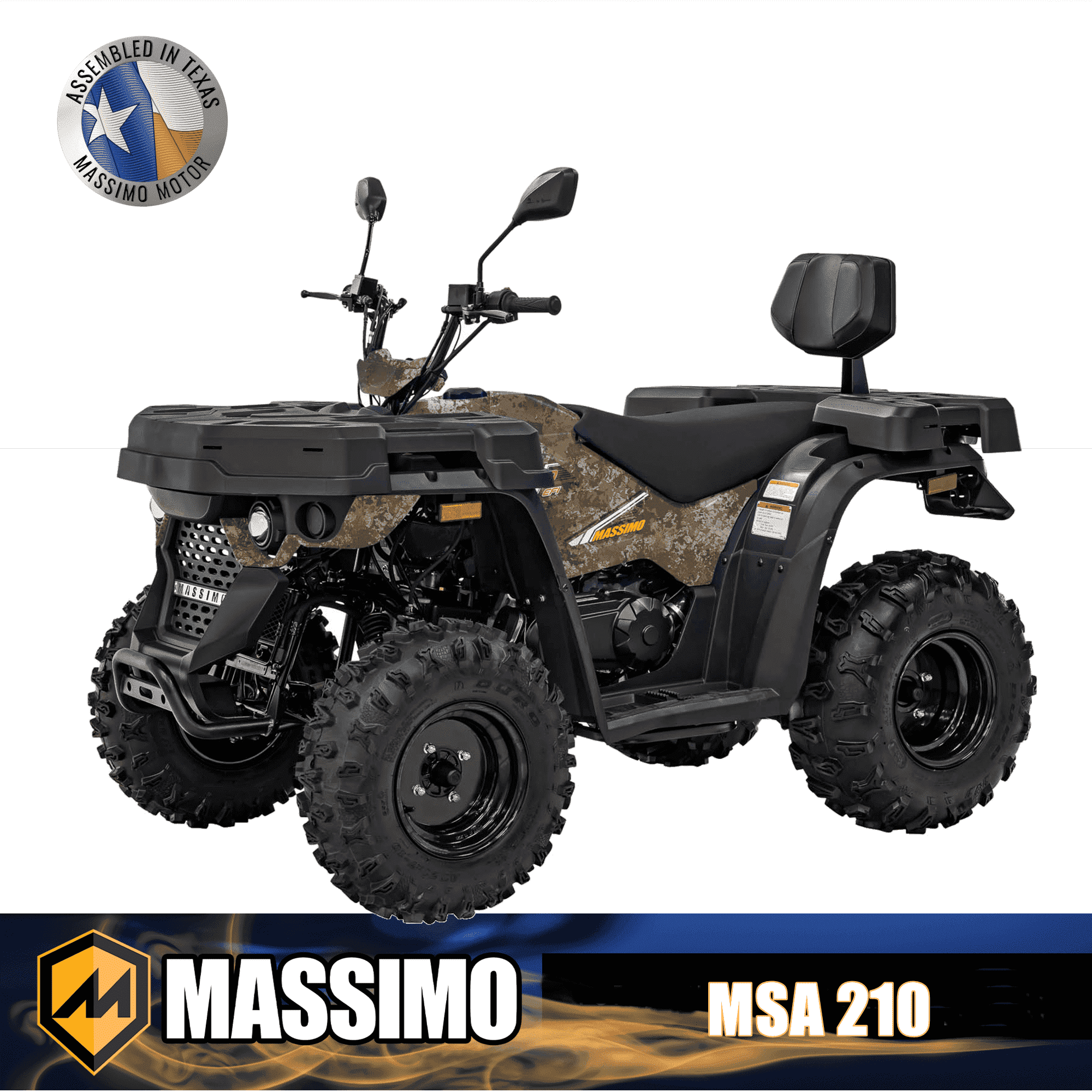 Massimo MSA210 Adult ATV 177cc Quad All-Terrain Vehicle - Camo ...