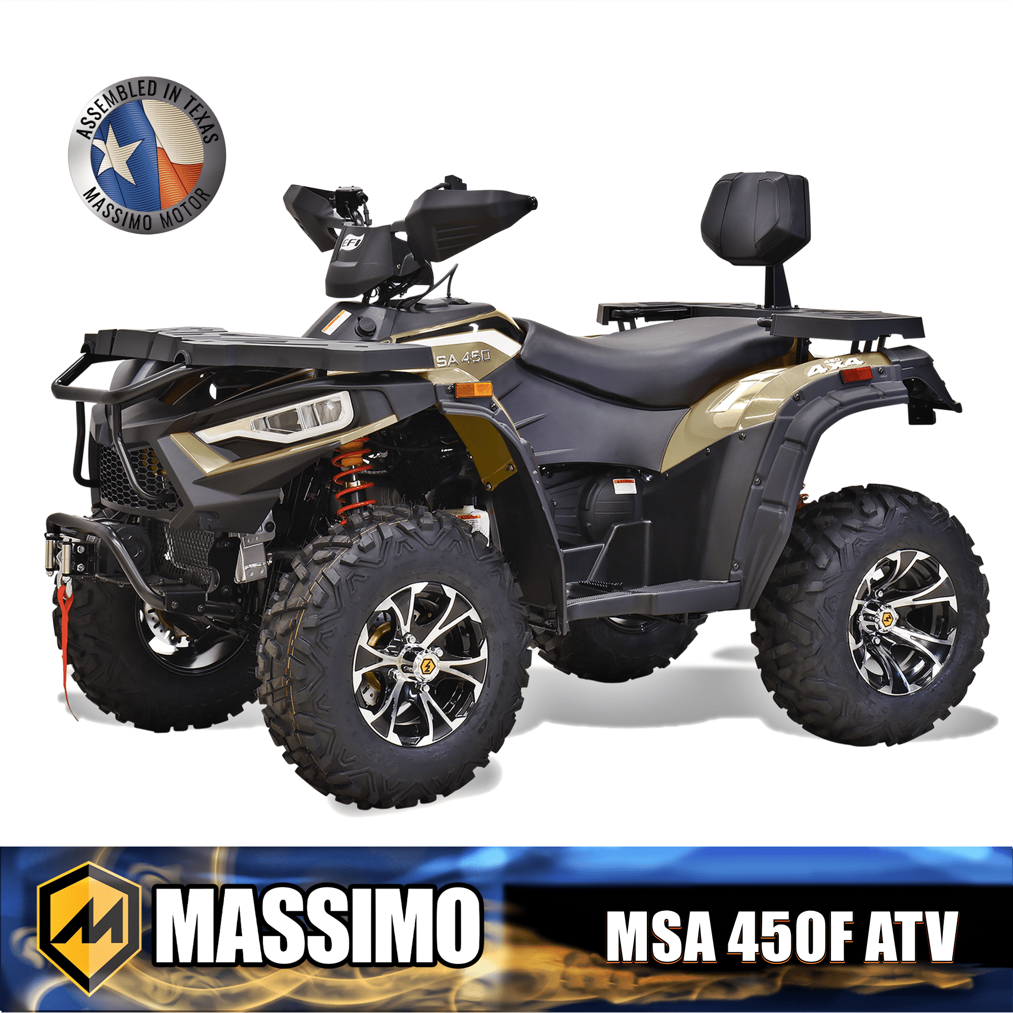 Massimo Motor MSA450F 4 Stroke EFI ATV - Sand Color, 25 HP, 352cc ...