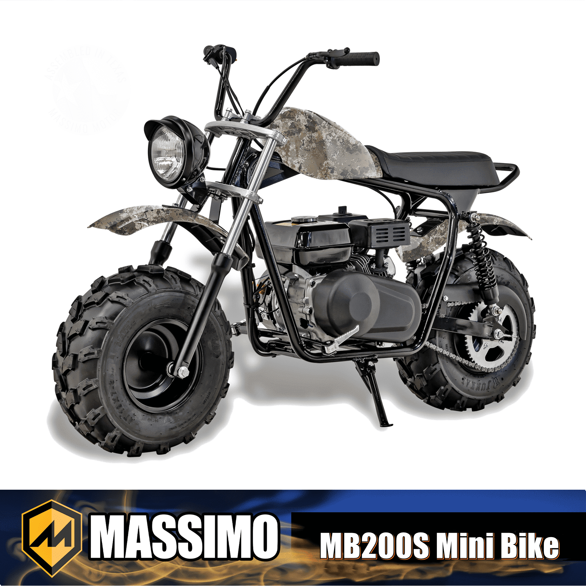 Massimo Minibike MB200S 7.5HP 196cc 4 Stroke, Gas Powered Mini Bike ...