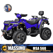Massimo Motors MSA450F EFI 352cc 25 HP 4 Stroke Engine ATV Blue with ...