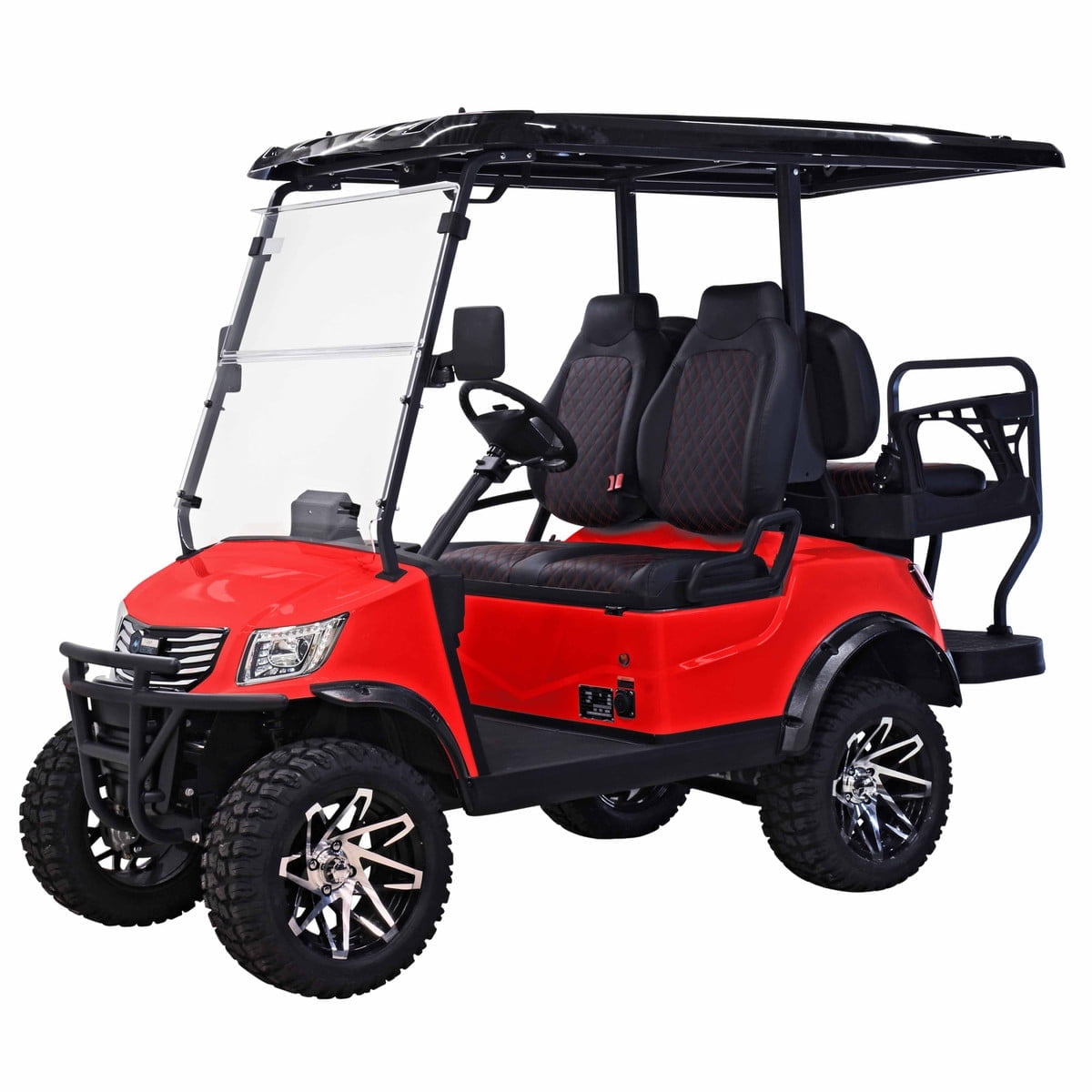 Massimo Electric MVR 2X 48V 5kW High-Performance Golf Cart in Red ...