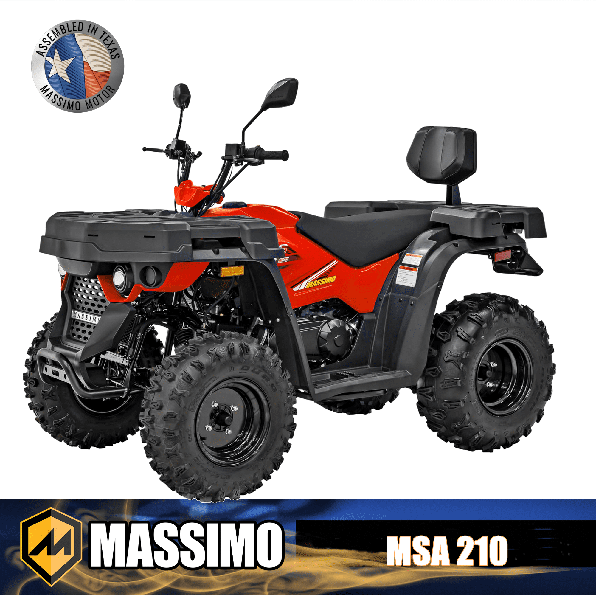 Massimo MSA210 Adult ATV 177cc 4 Wheeler Quad - Red - Walmart Business ...