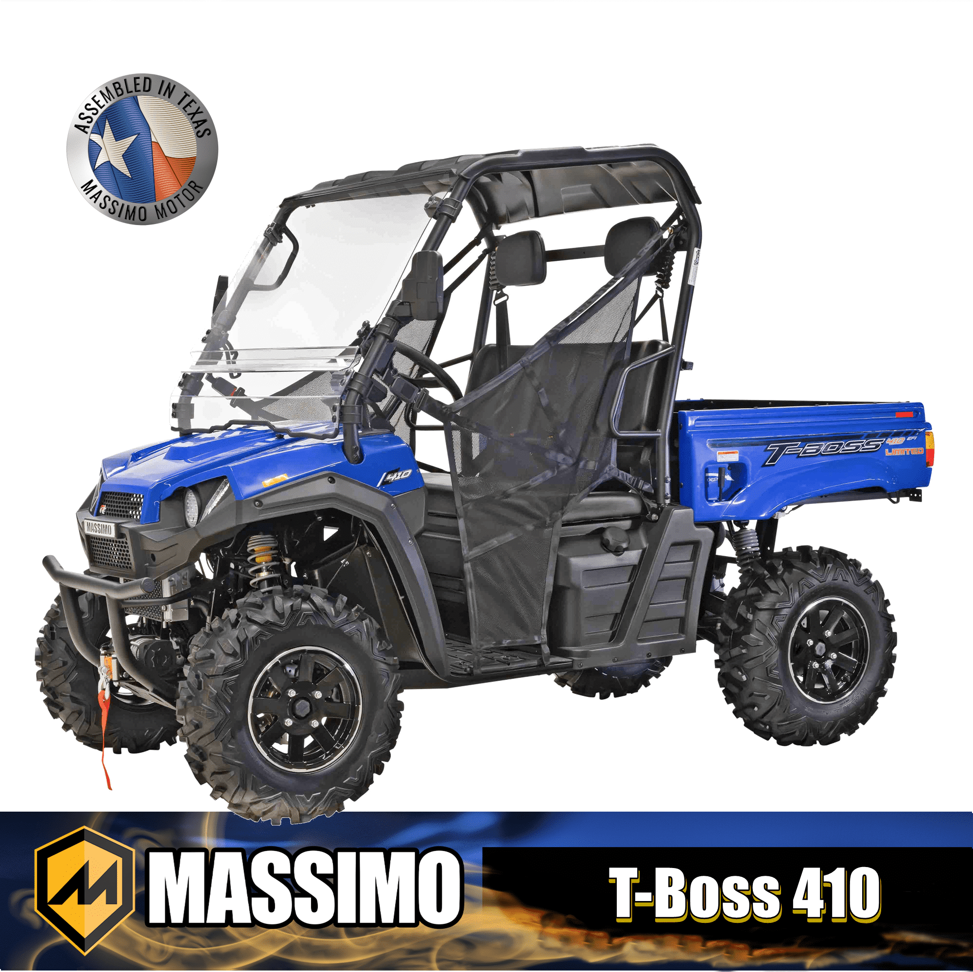 Massimo Blue T-Boss 410 EFI 4 Stroke 4WD UTV Side ATV Four Wheeler ...