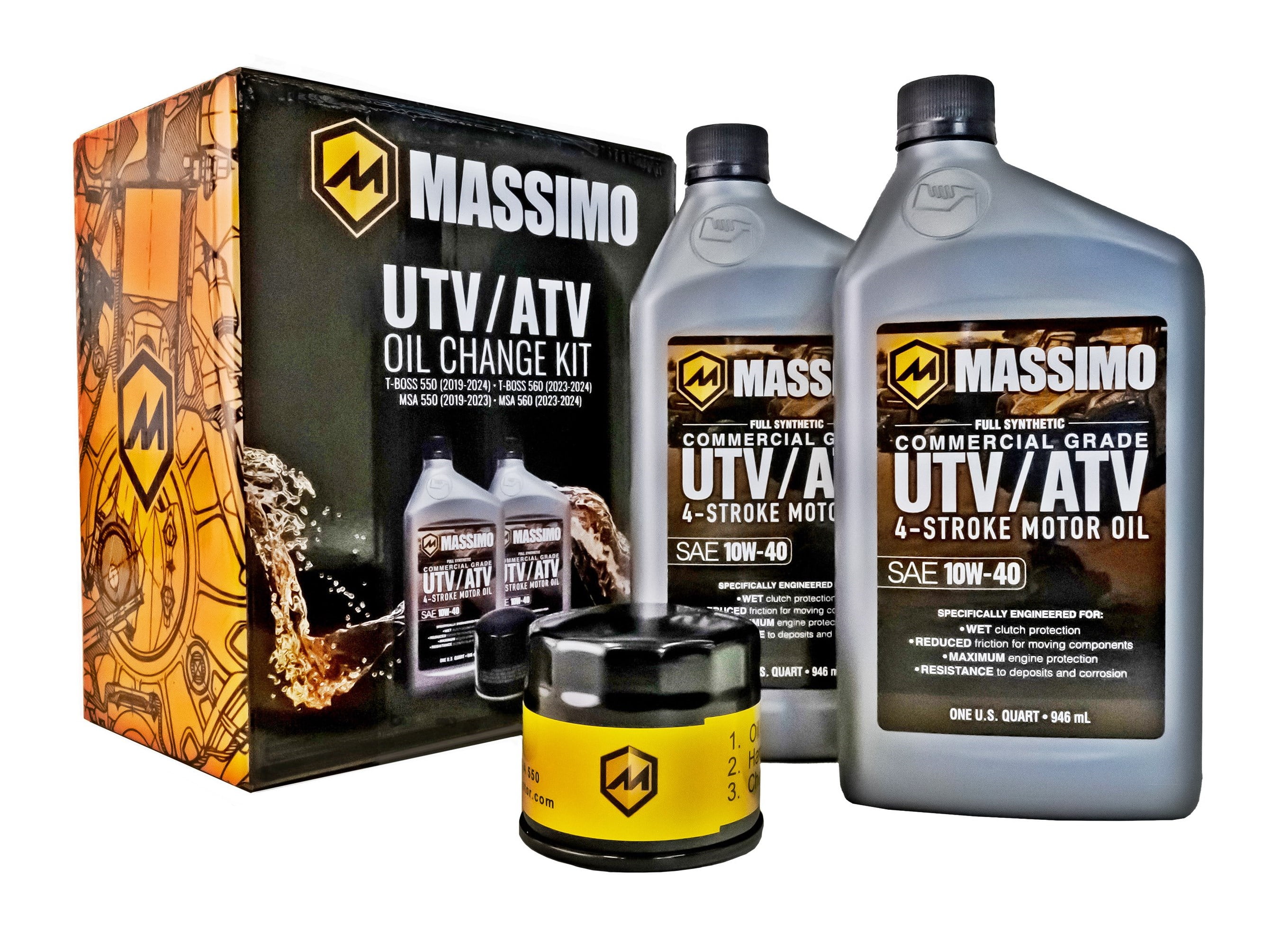 Massimo T-Boss 550/560 UTV, MSA 550/560 ATV 10W-40 Full Synthetic Motor ...