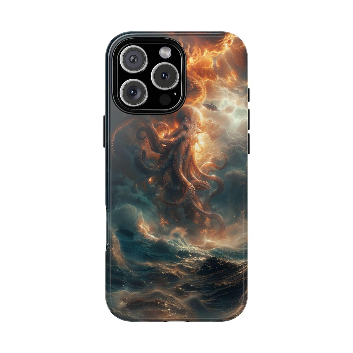Massive Alien Octopus UFO City Invasion Sci-Fi Phone Case with iPhone ...