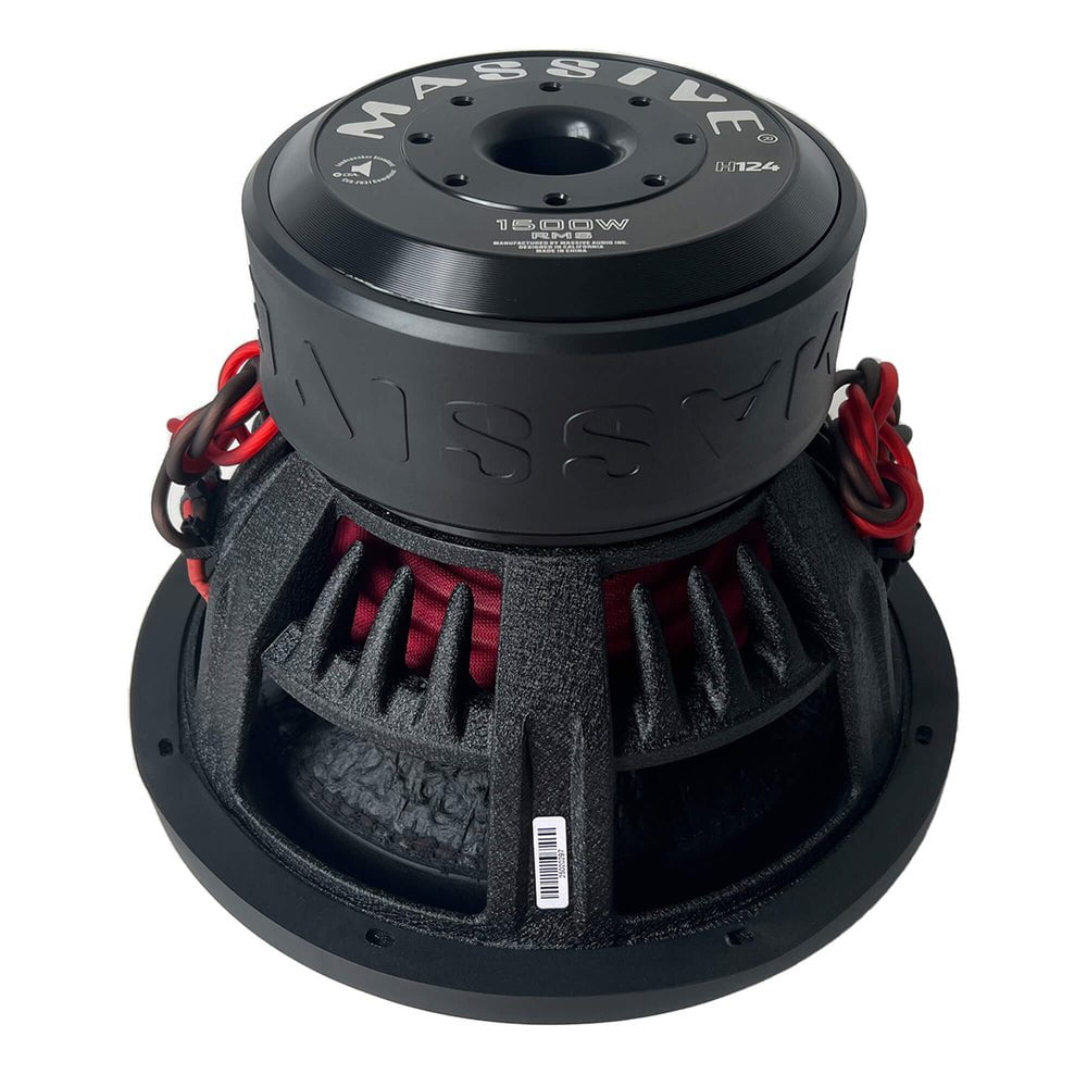 Massive Audio H124 12 in. 3000W RMS Dual 4-Ohm Voice Coil Car Audio ...