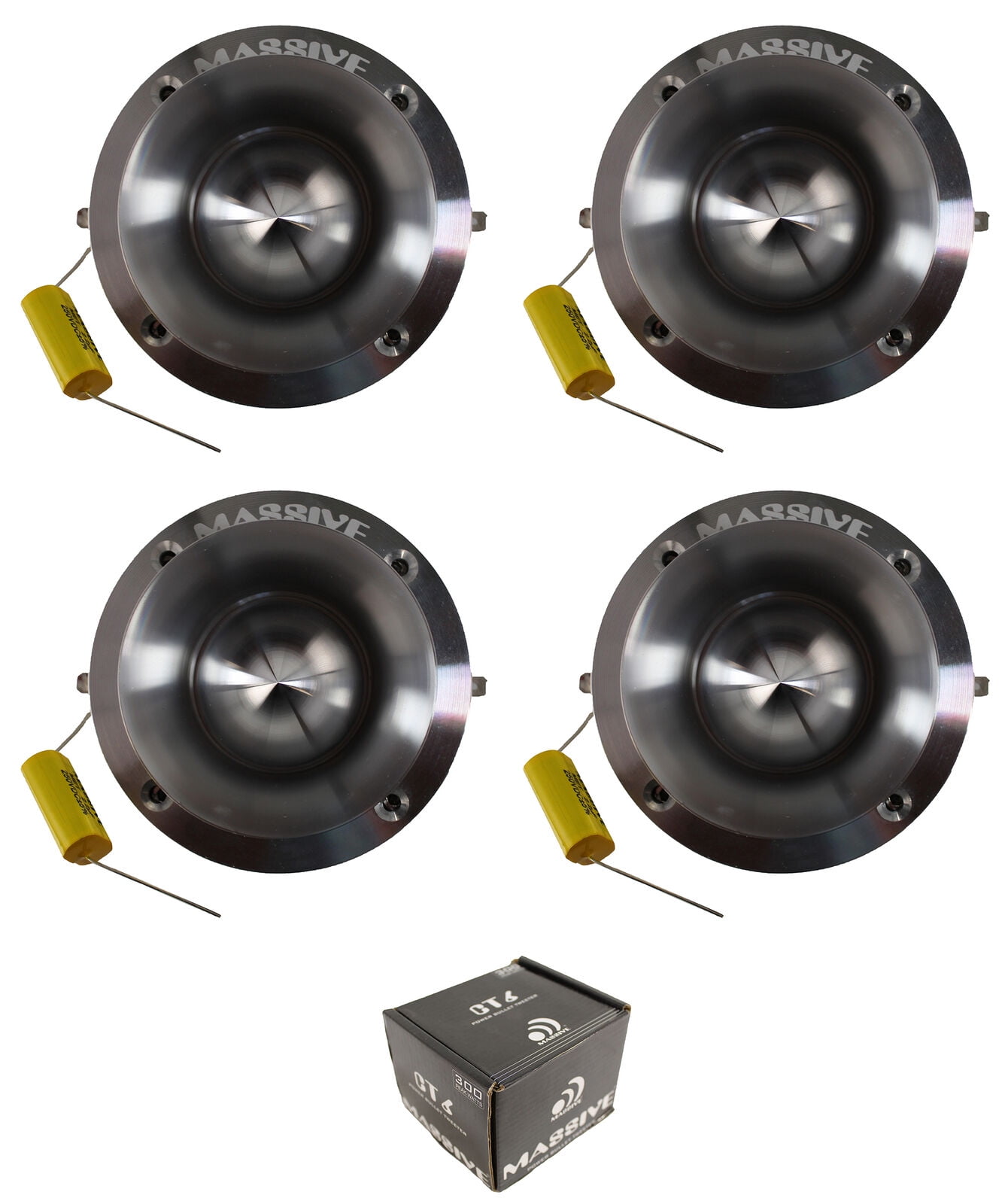 Massive Audio CT6 1" 300W 8 Ohm Titanium Diaphragm Power Bullet Tweeter ...