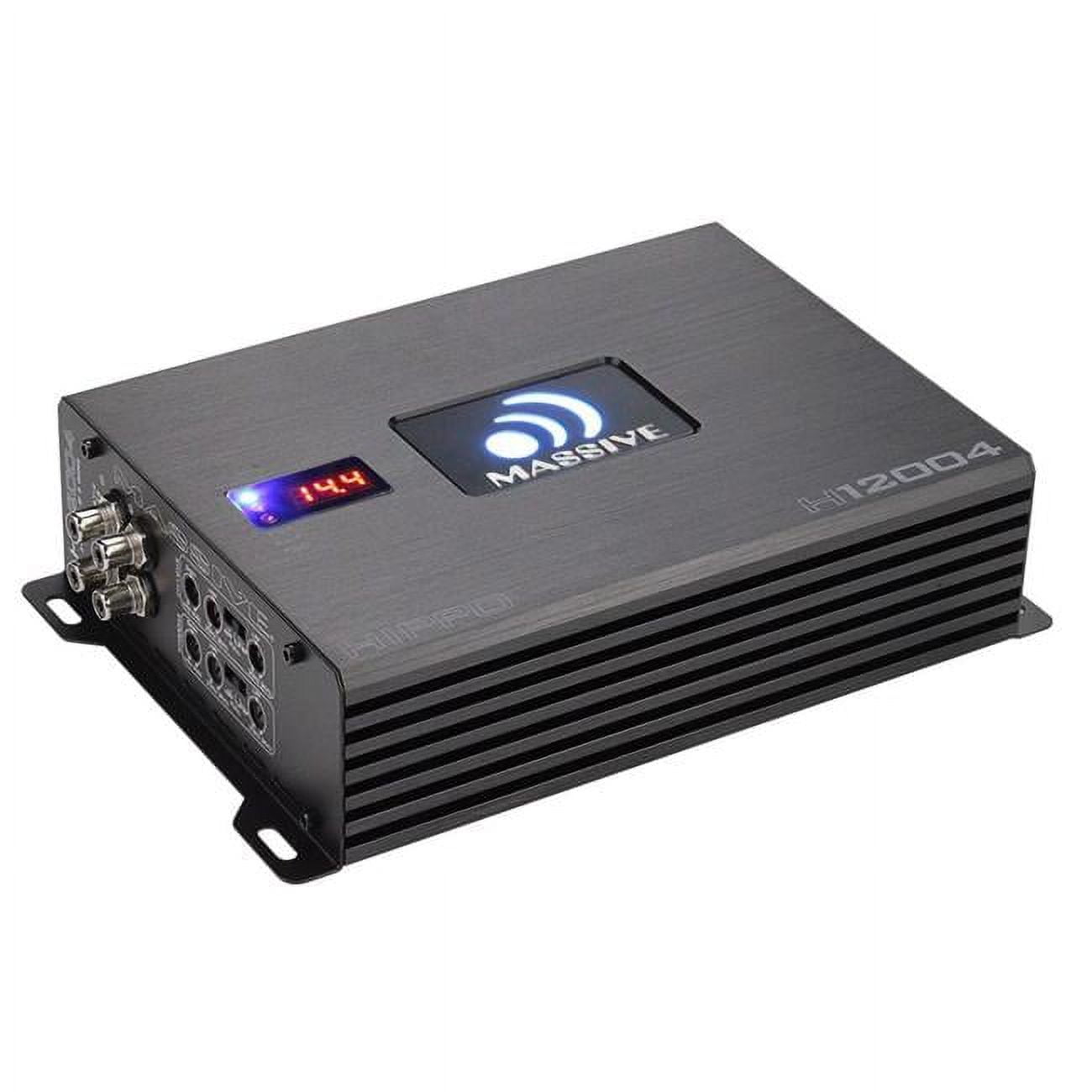 Massive Audio HIPPOH12004 Massive 340W x 4, 2 Ohm Car Amplifier ...