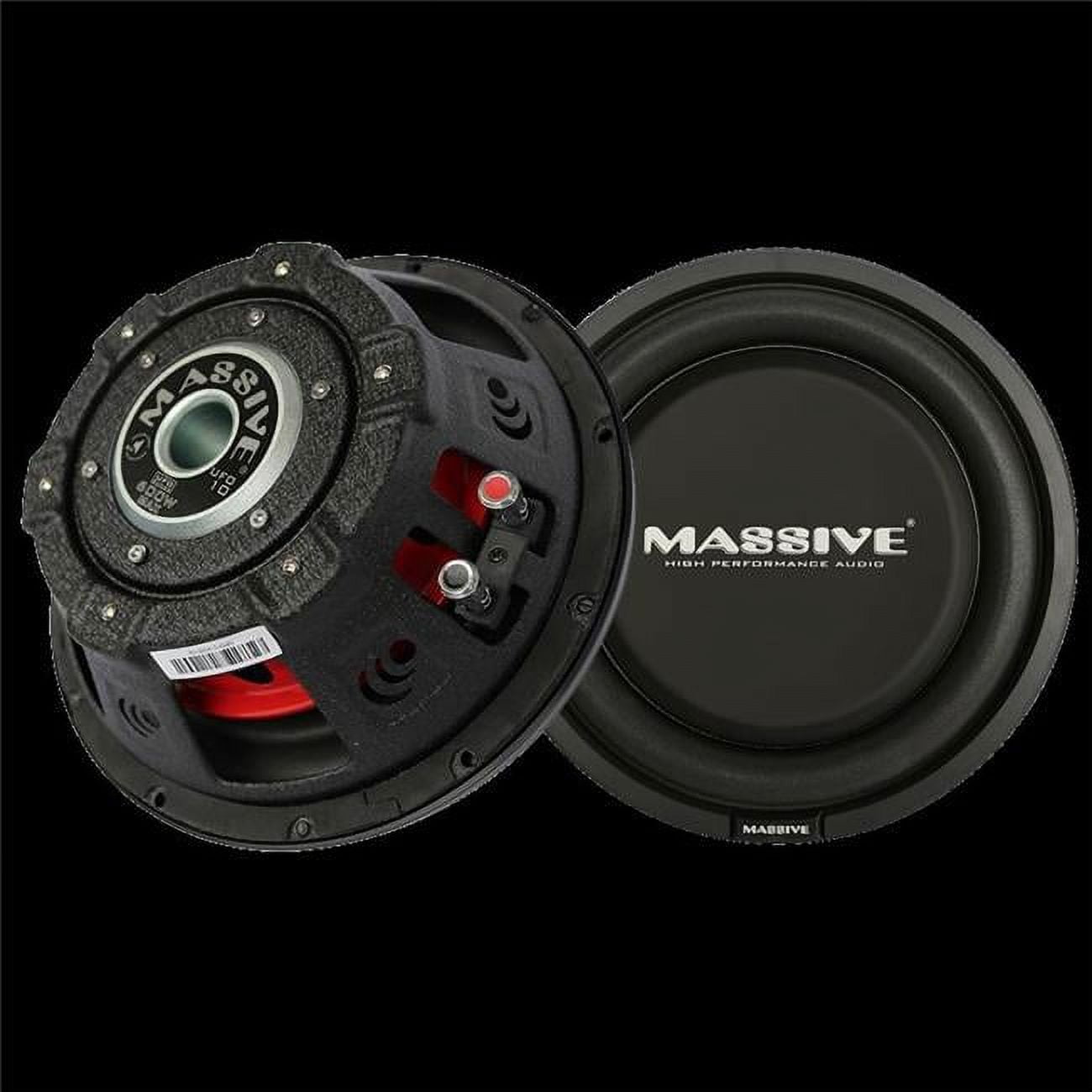 Massive Audio UFO10V2 10 in. 600W RMS Dual 4 Ohm Slim Subwoofer ...